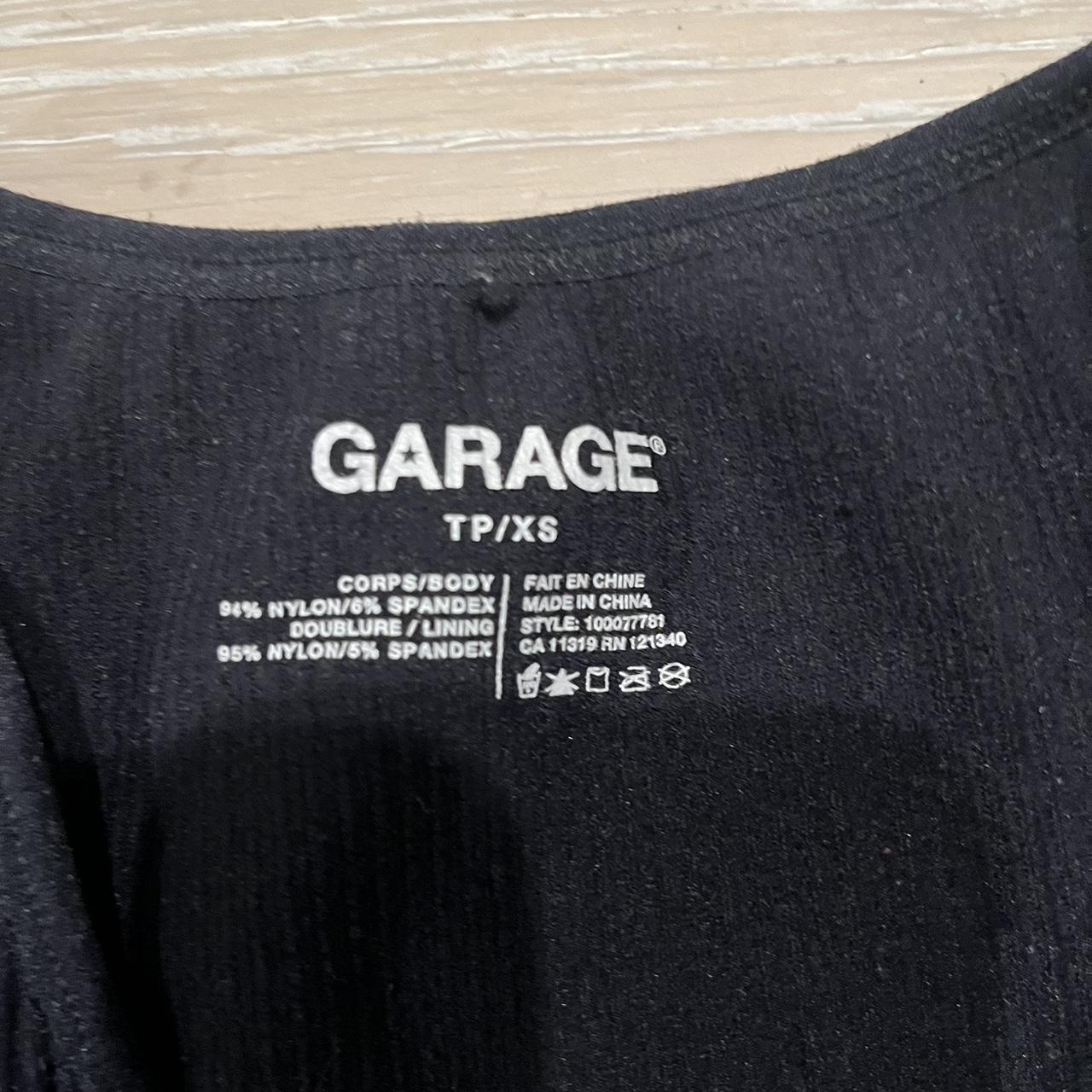 Garage Women's Black Crop-top | Depop