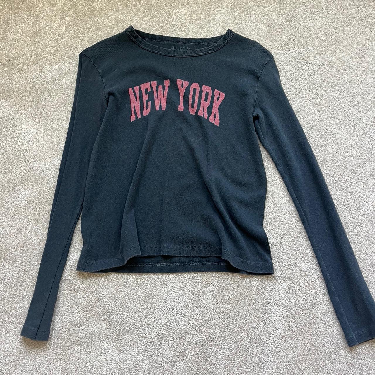 new york brandy melville long sleeve -letters are a... | Depop