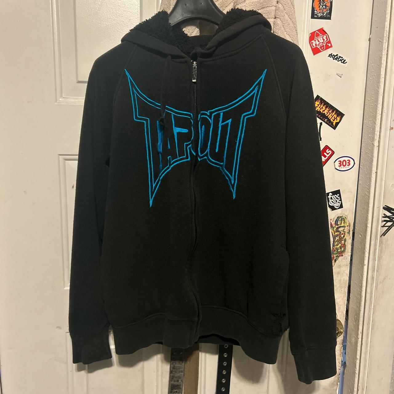 Blue and black tapout jacket... - Depop