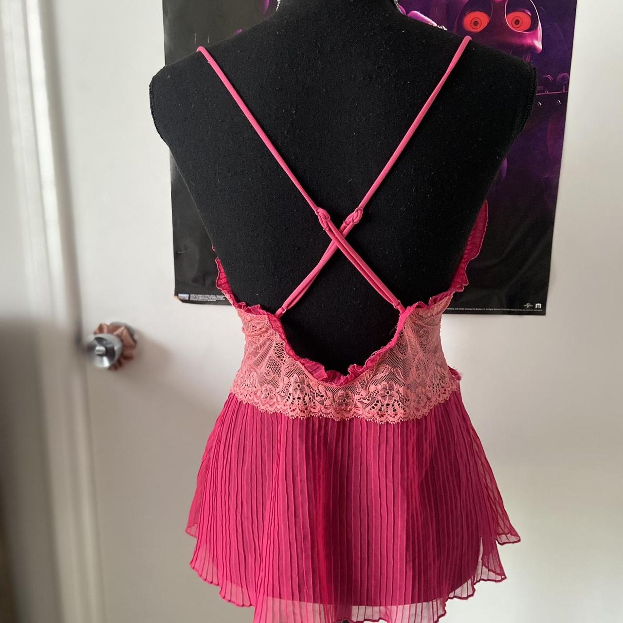 2000s pink lace slip Brand is Victoria secret Size... - Depop