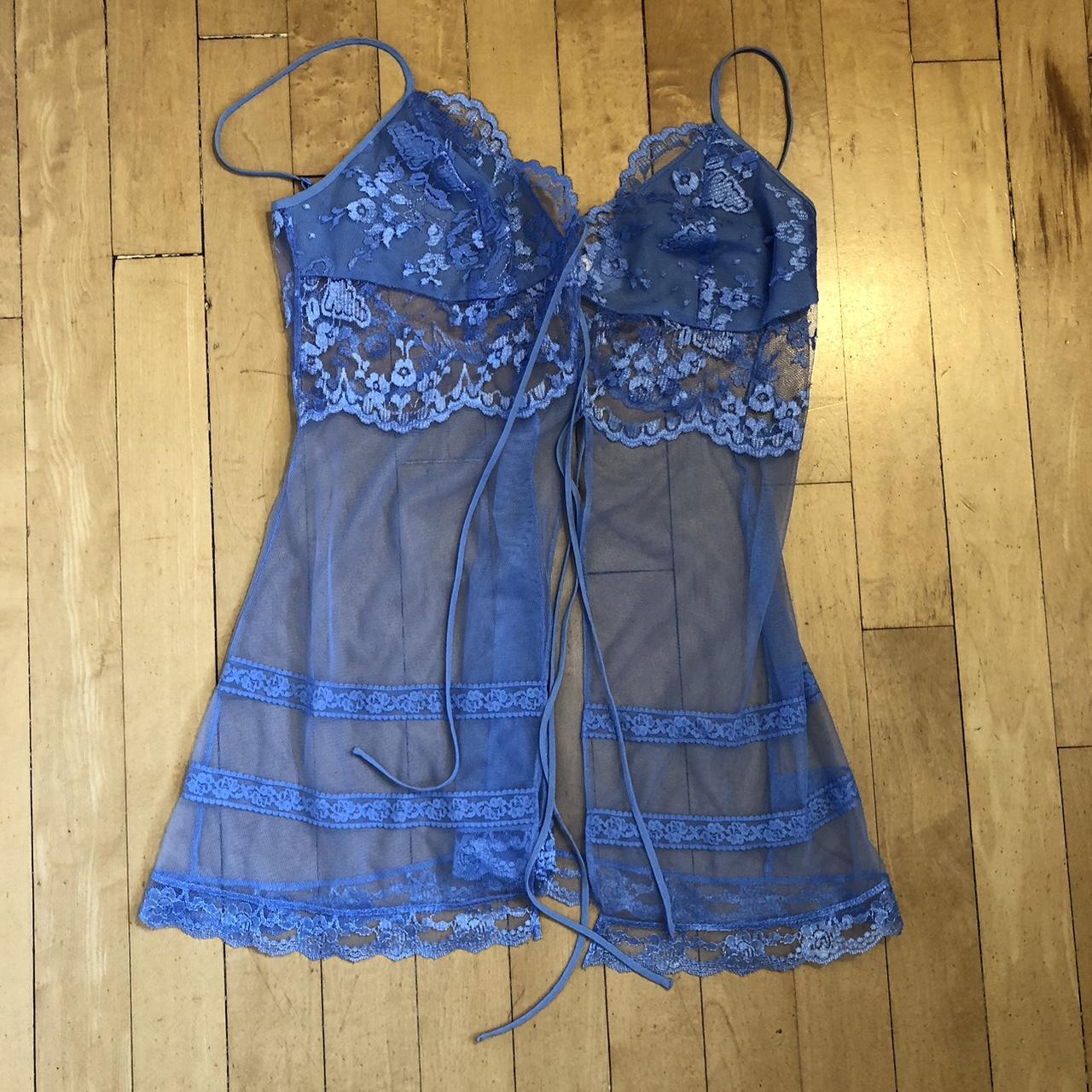 Blue lace front tie too - Victoria’s Secret Size XS,... - Depop