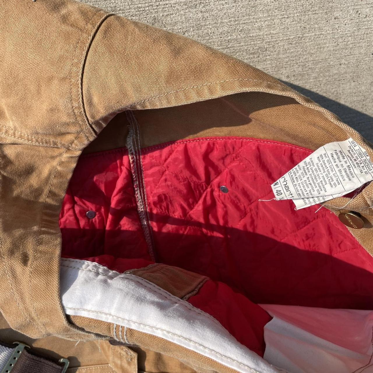 Carhartt Overalls Lined 40x30 tan and brown... - Depop
