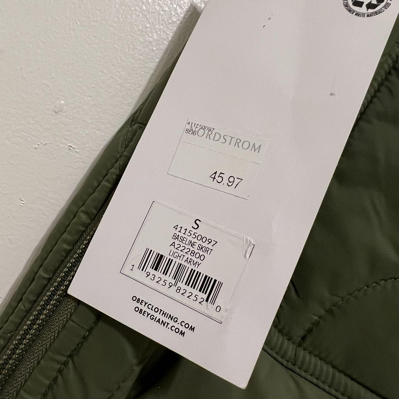 OBEY baseline army puffer skirt New with tags - Depop