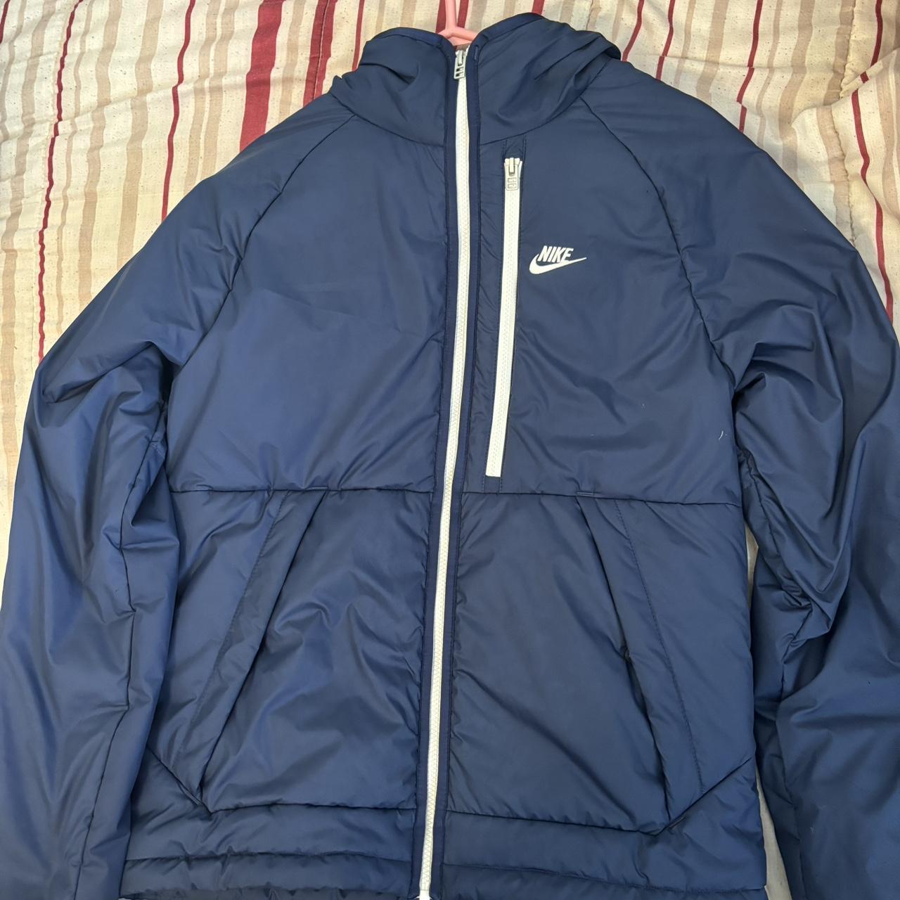 Blue Nike puffer jacket #pufferjacket Like New,... - Depop