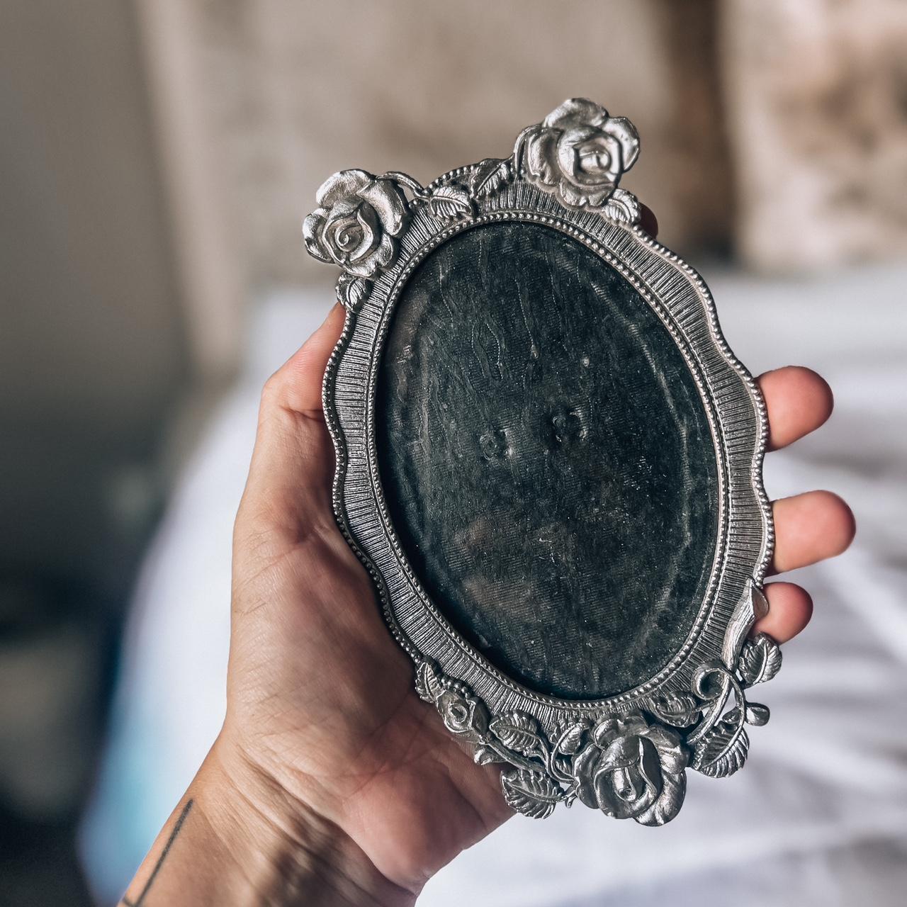 Vintage Silver Rose Frame Adorable vintage frame!... - Depop