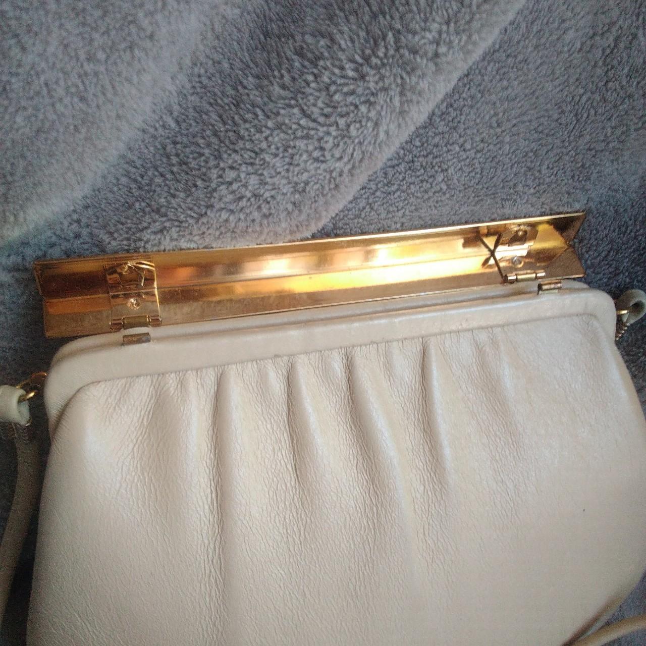 Vintage evening bag cream leather handbag This bag... - Depop