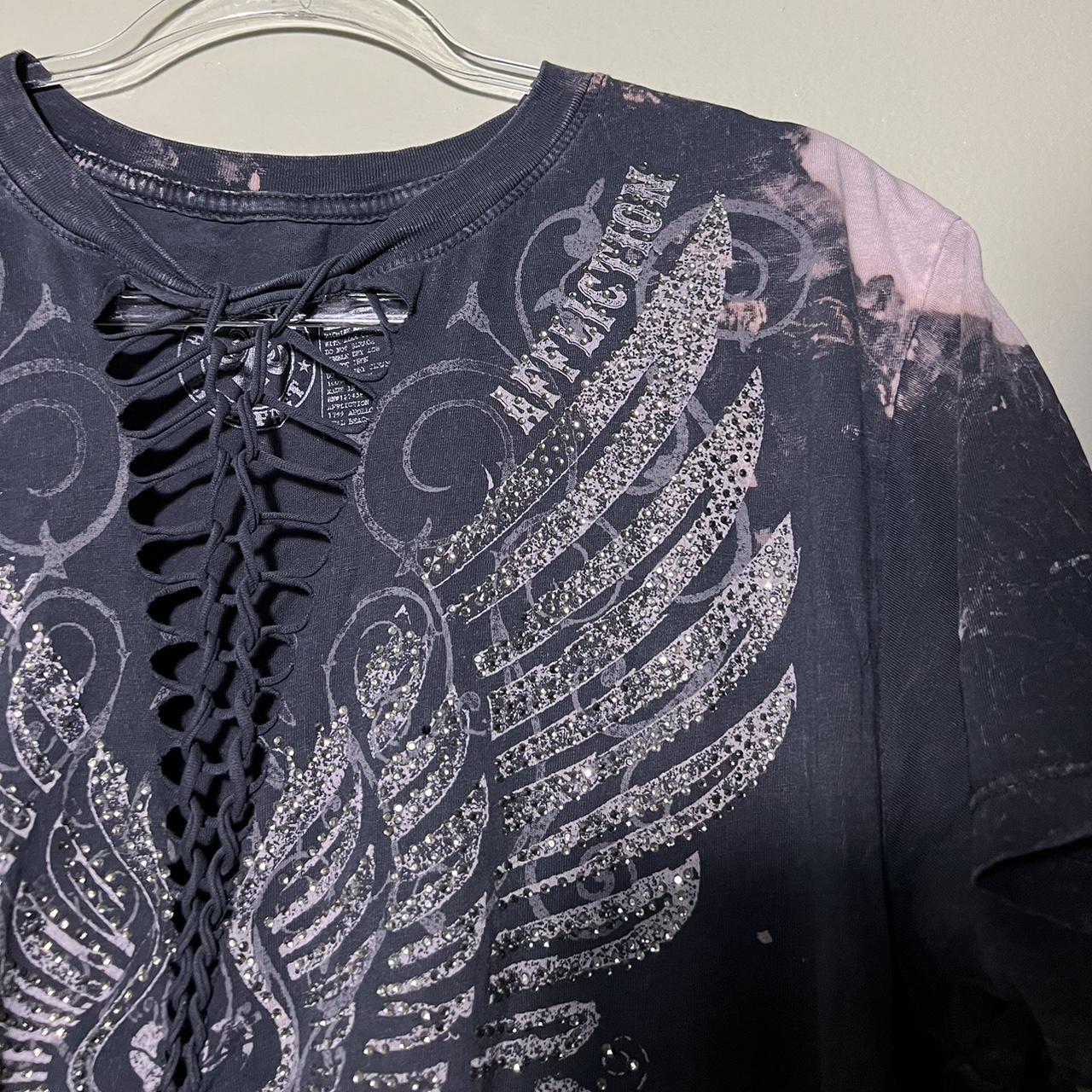 Y2K Affliction tee ⚡️ Flaws pictured. So soft. Size... - Depop