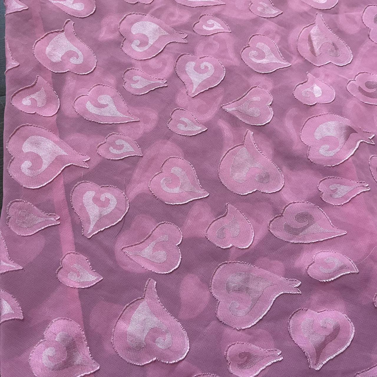 Vintage Victorias Secret Pink Heart Patch Slip... | Depop