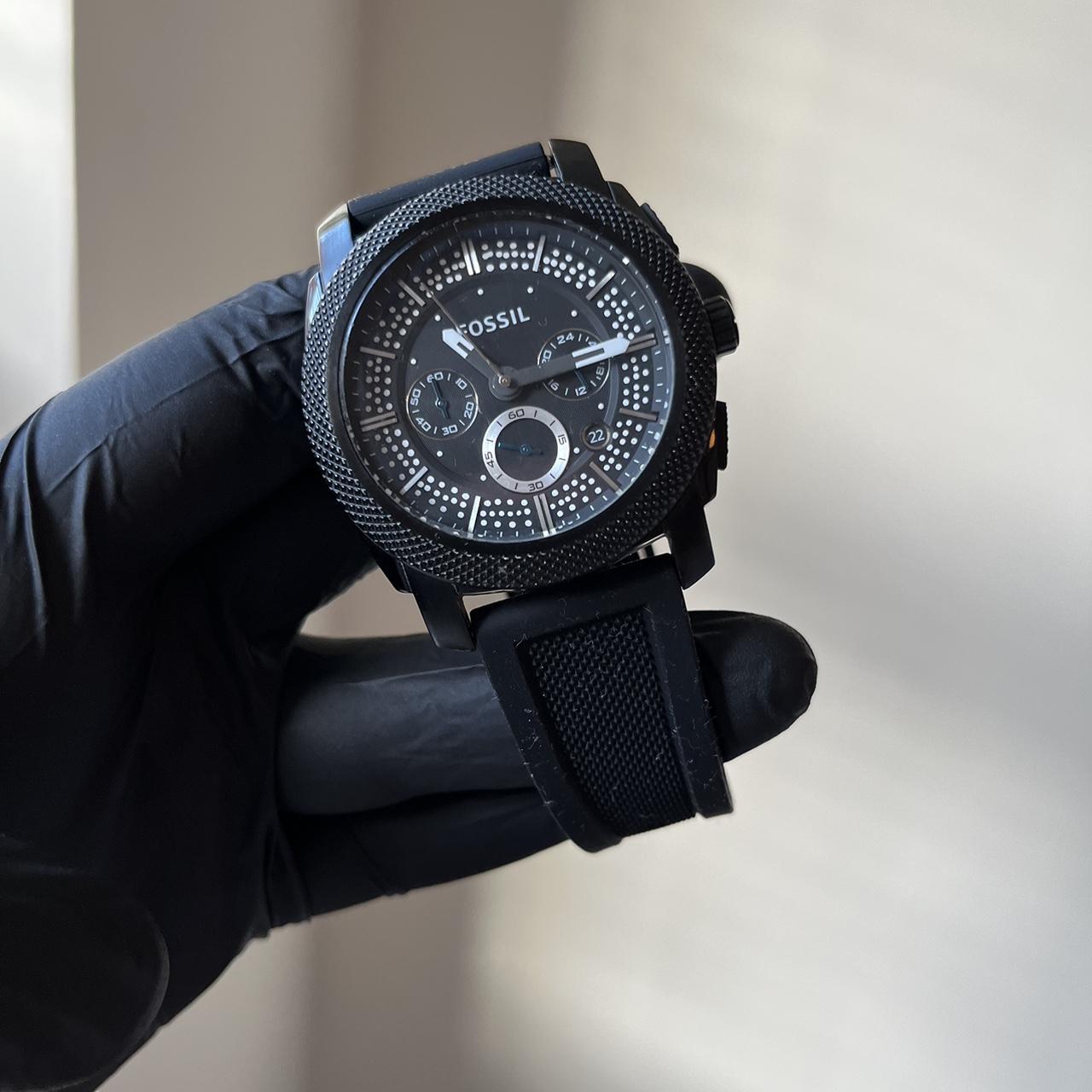 Fossil Men's Black and White Watch | Depop