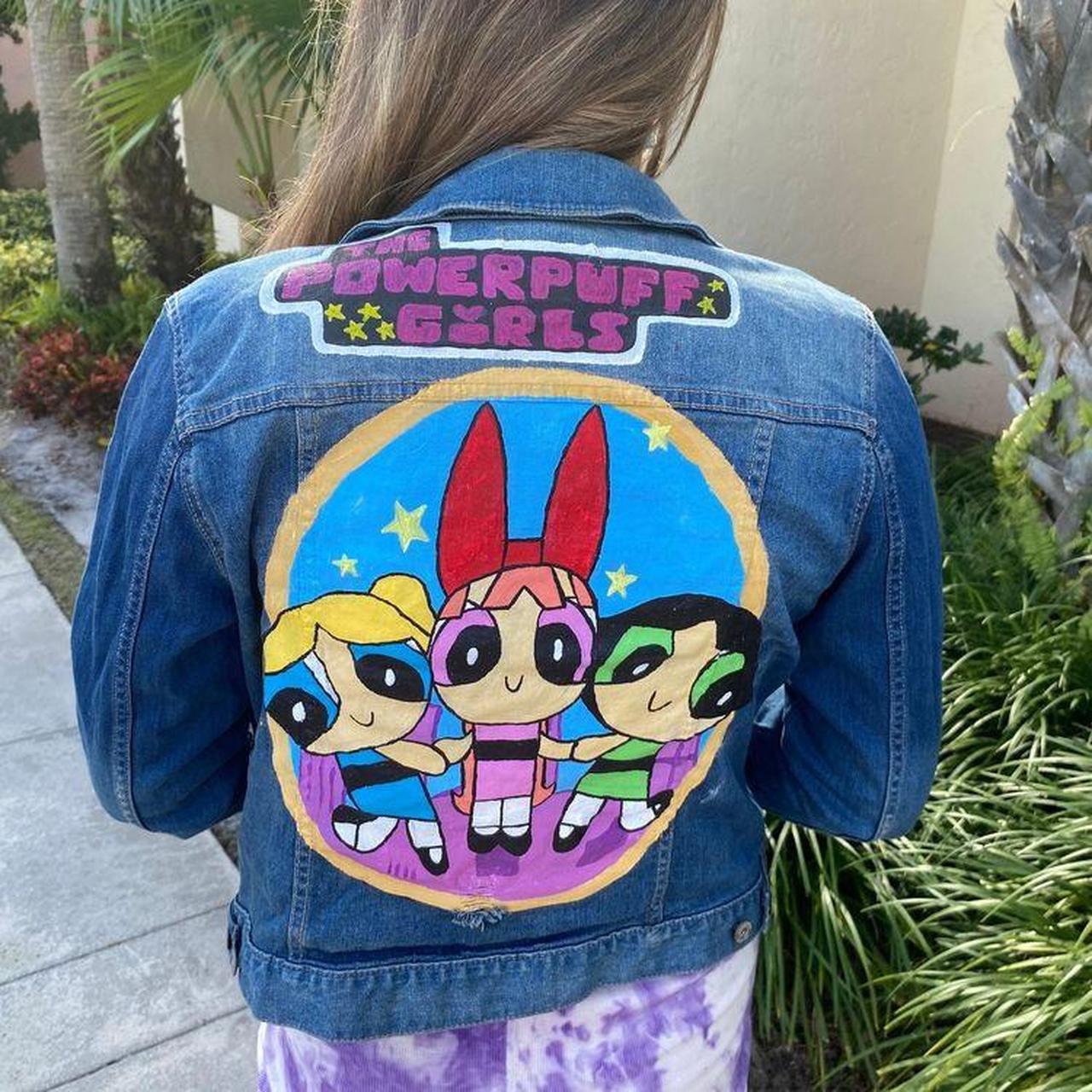 Powerpuff Girls Jean Jacket Custom made Send me you... - Depop