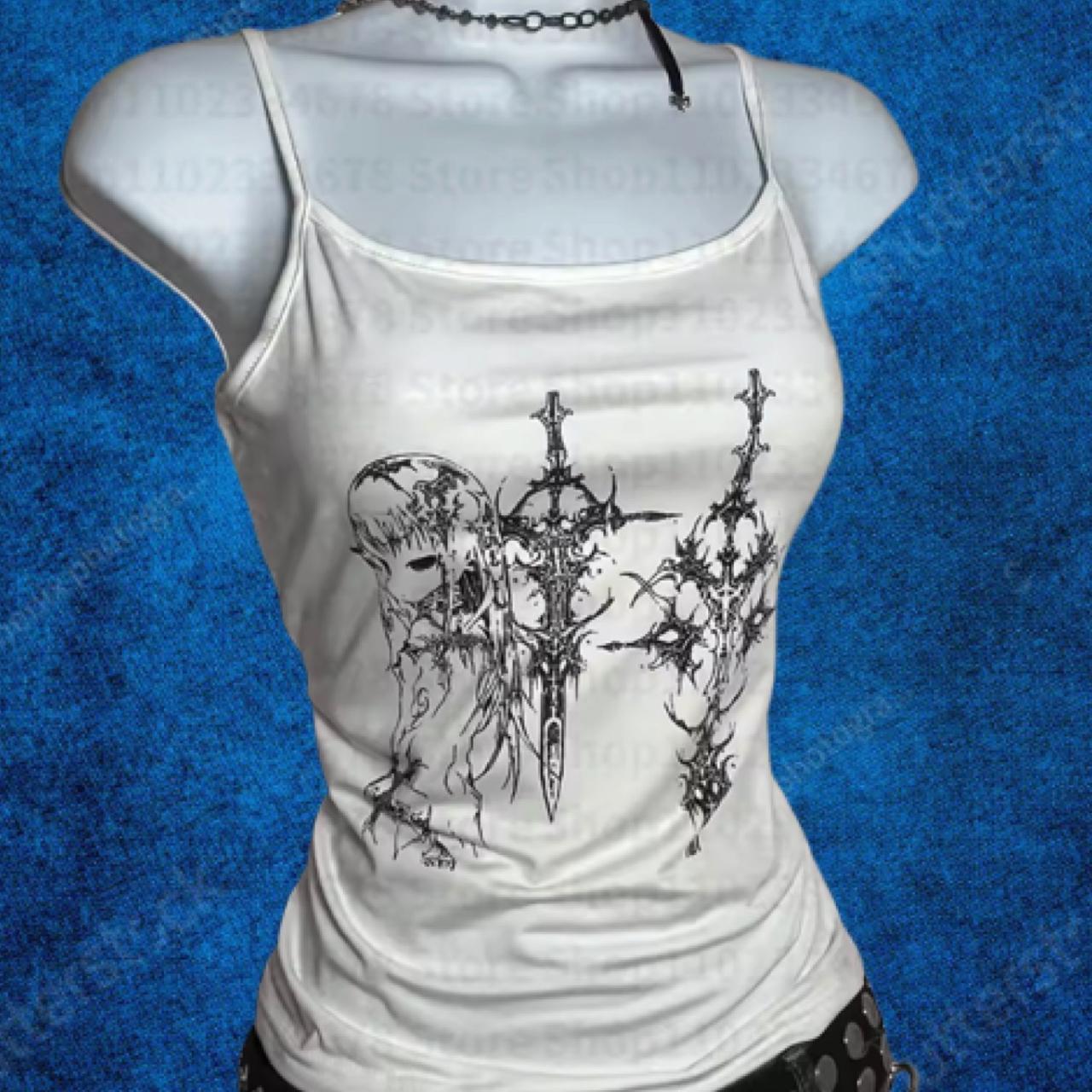 NEW y2k cyber, gothic, grunge, emo vest -... | Depop