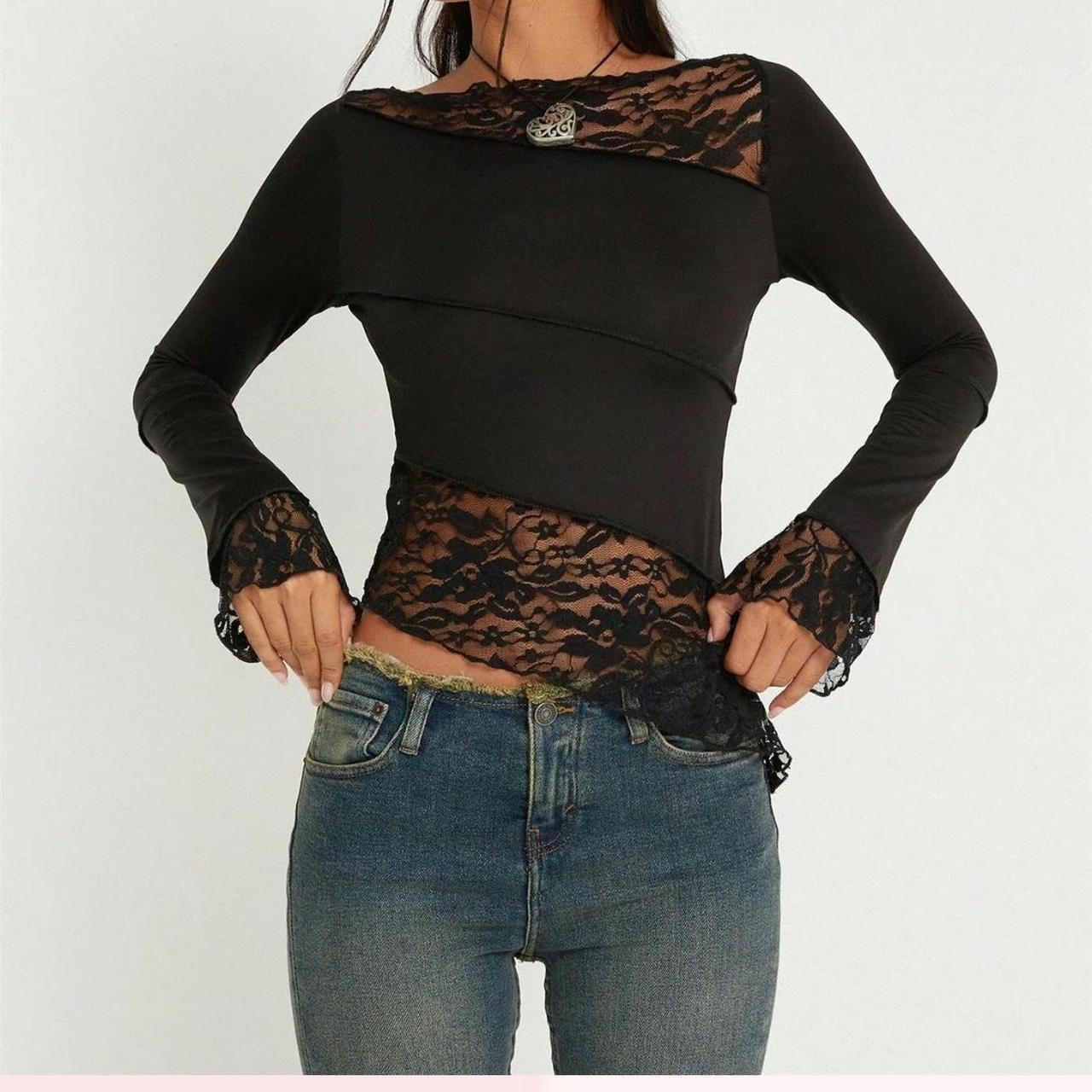 TikTok shop lacy long sleeve - Depop