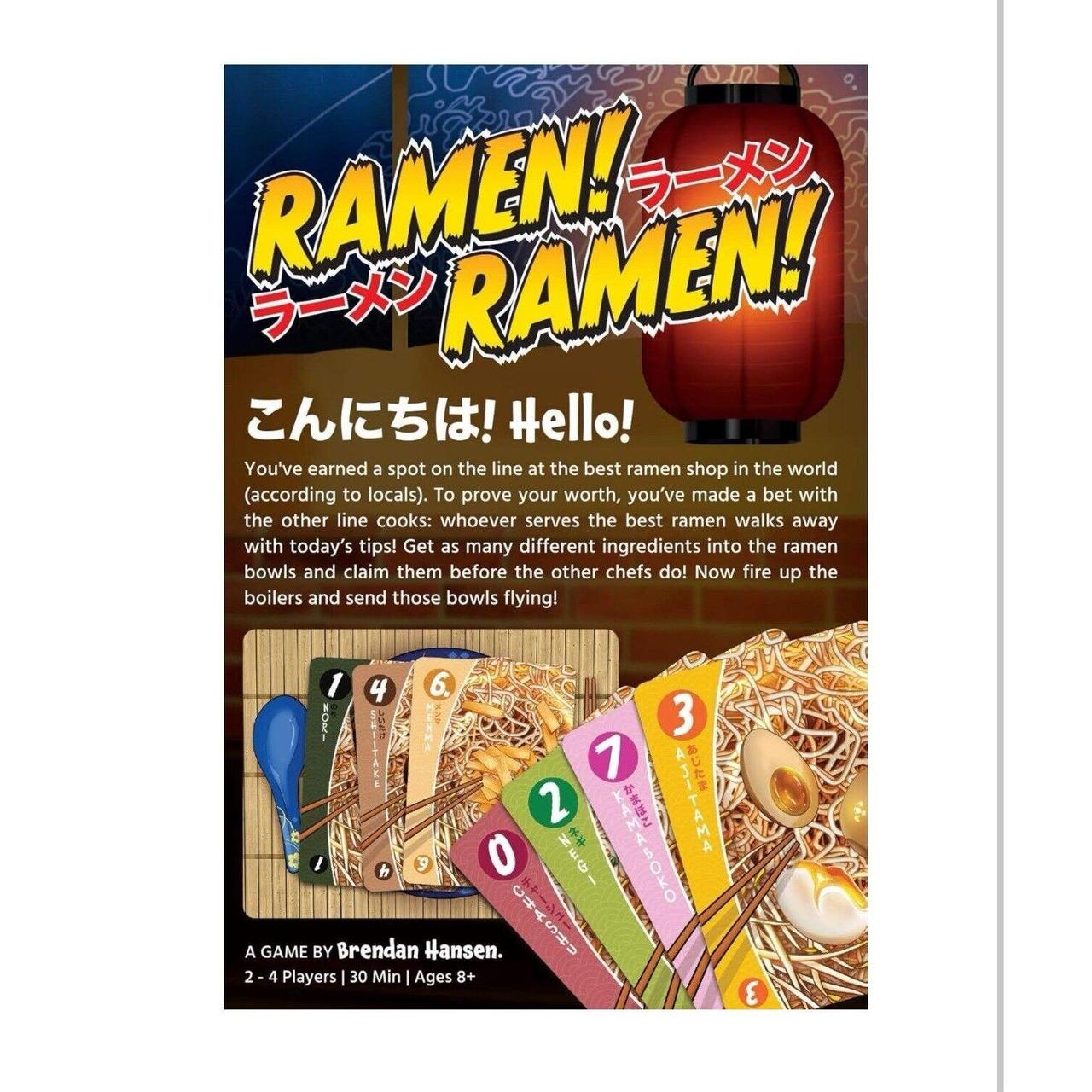 Japanime Games Ramen! Ramen! Card Game 1-4 Players... | Depop