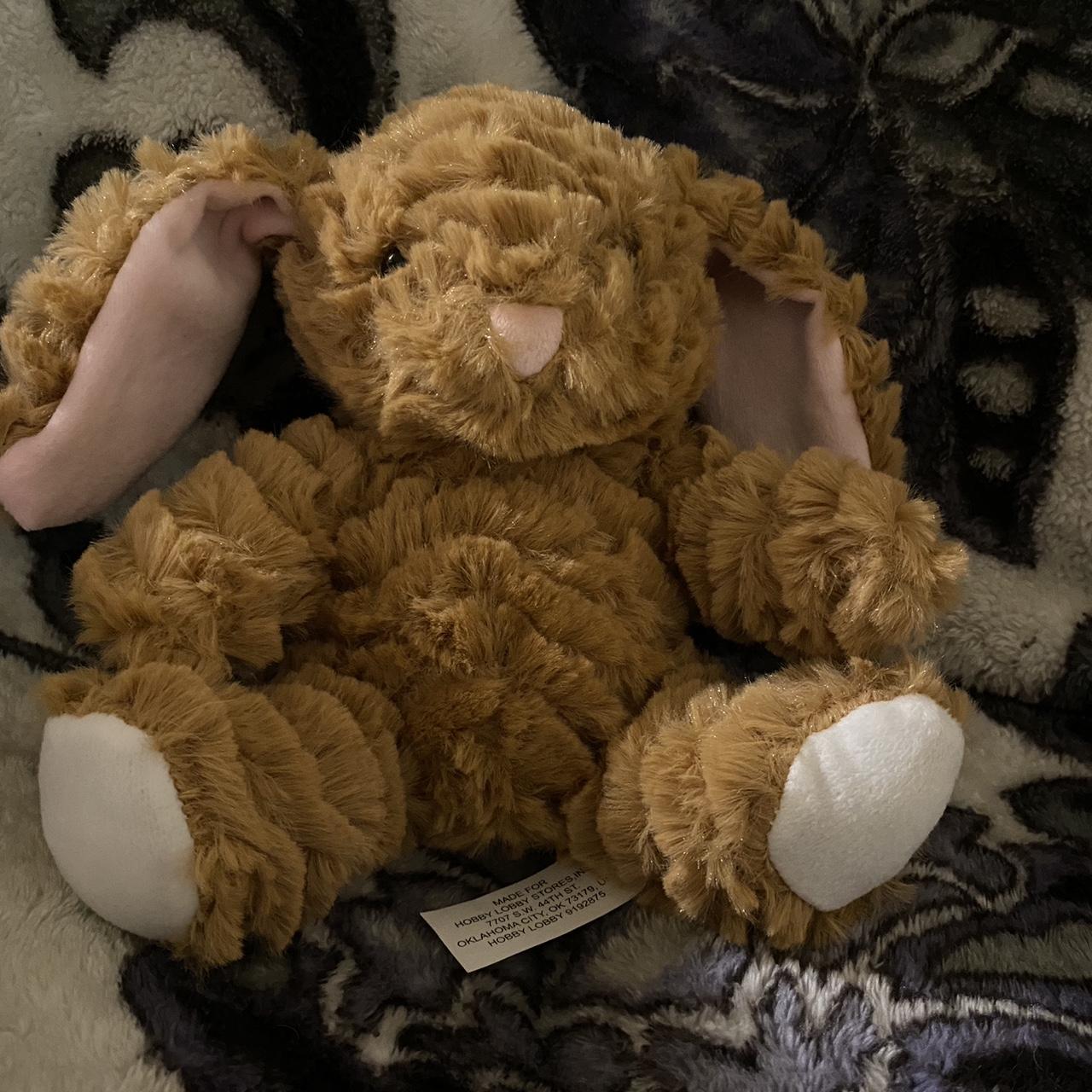 Tan and brown stuffed bunny #stuffedanimals - Depop