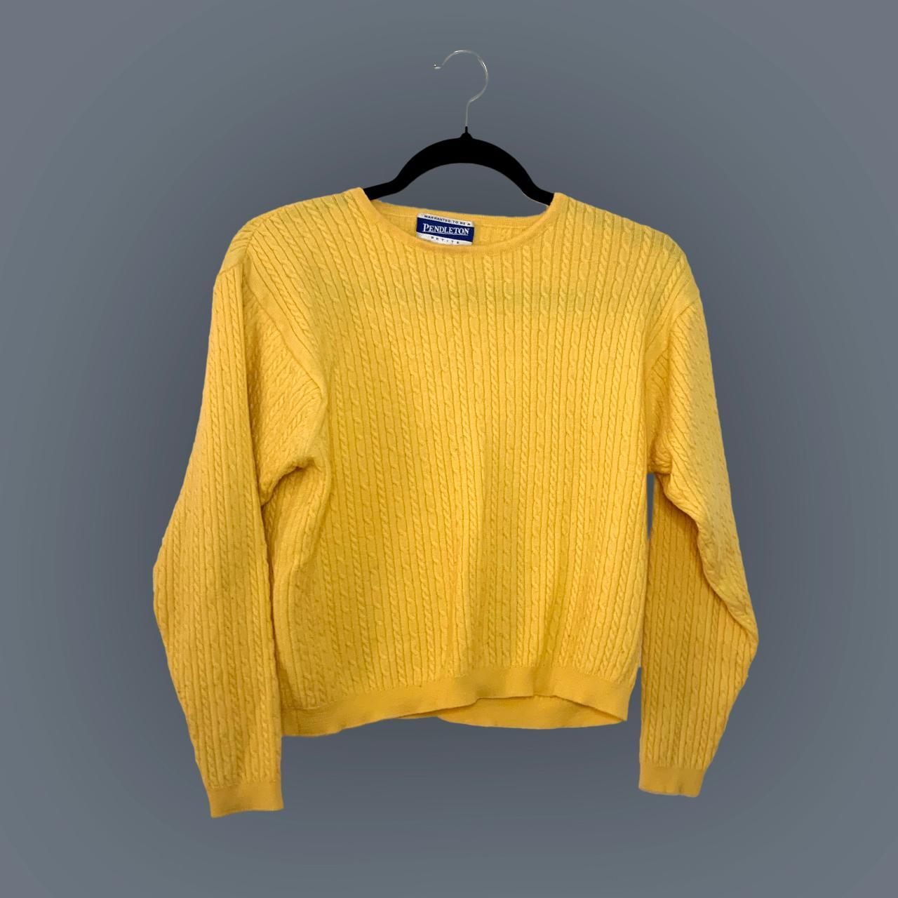 Yellow Cropped Sweater - Brand: Pendleton - Petite... - Depop