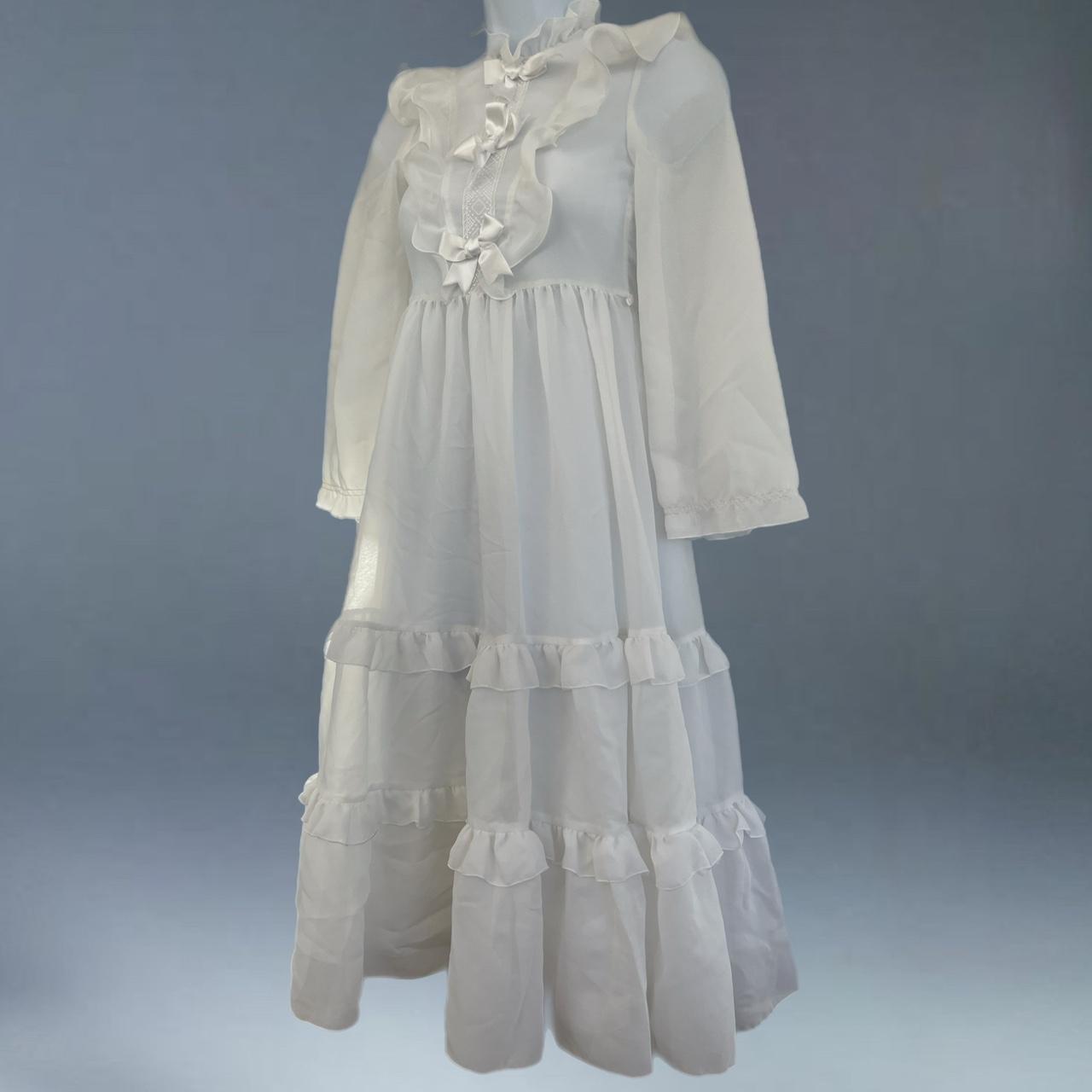 victorian ruffle dress ☆ euro milkmaid peasant... - Depop