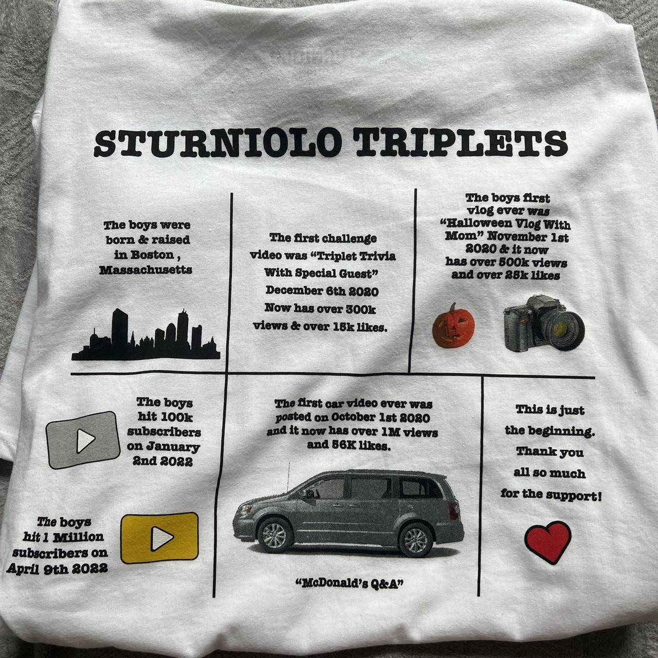 Sturniolo Triplets 3 million merch. Never worn, size... - Depop