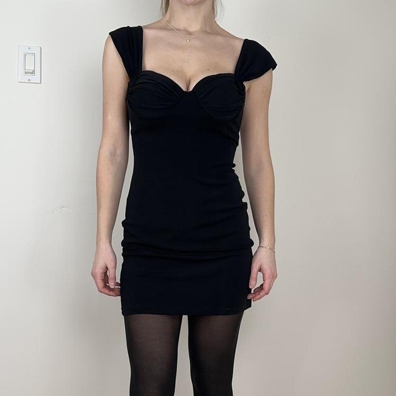 Vintage 90’s Black Moda International mini dress... | Depop