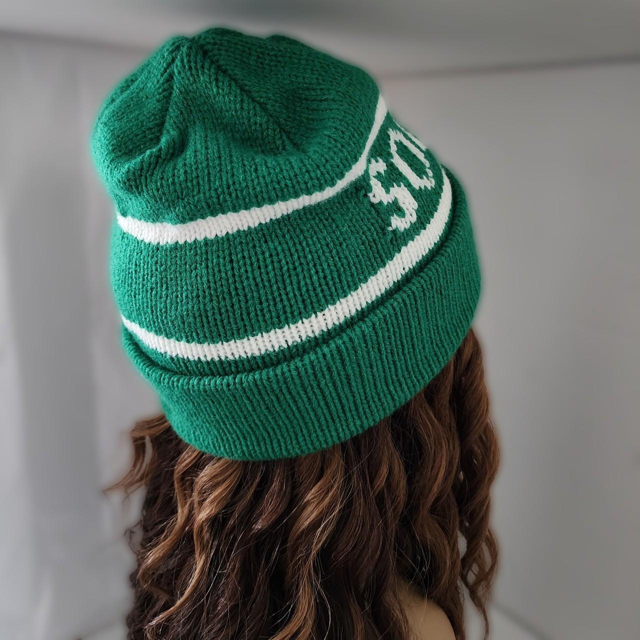 New Vintage Bay State Apparel SOUTHIE Green Knit Hat... - Depop