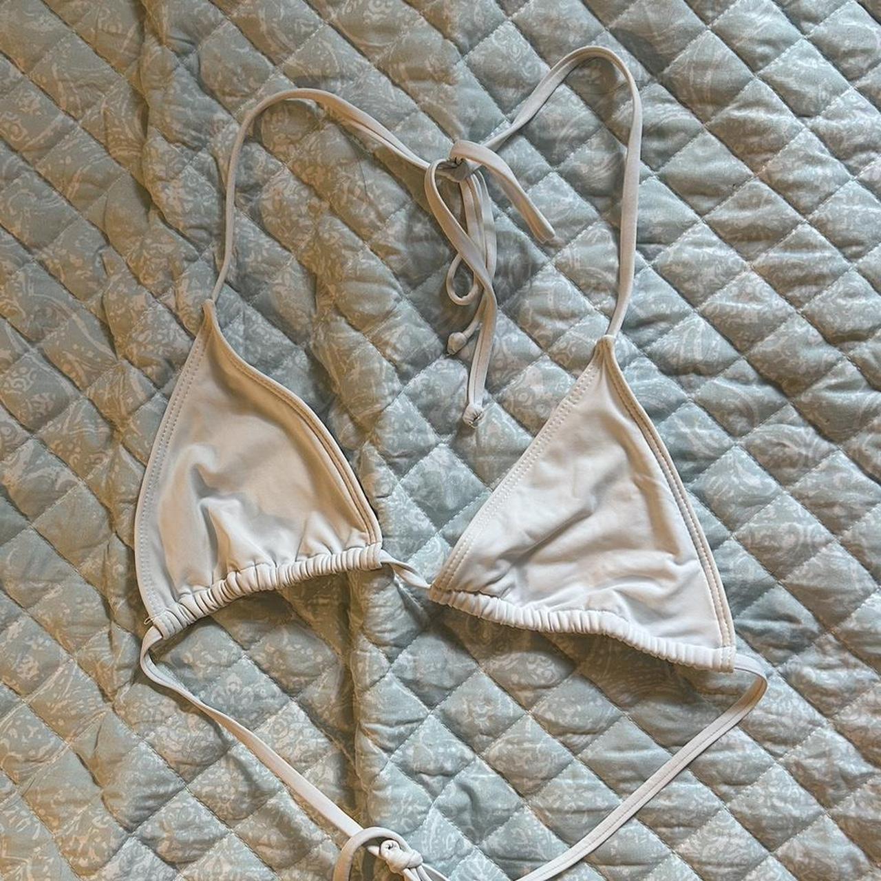 White Triangle Top Bought from Tilly’s Worn once No... - Depop