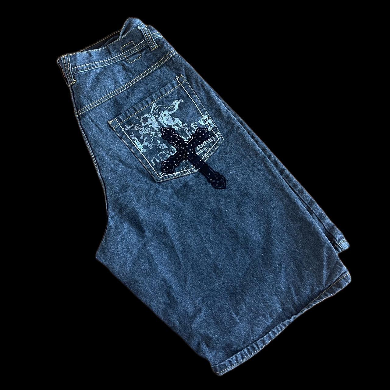 dope cross jorts ☆ size: 36 length: 25.5” NO... - Depop