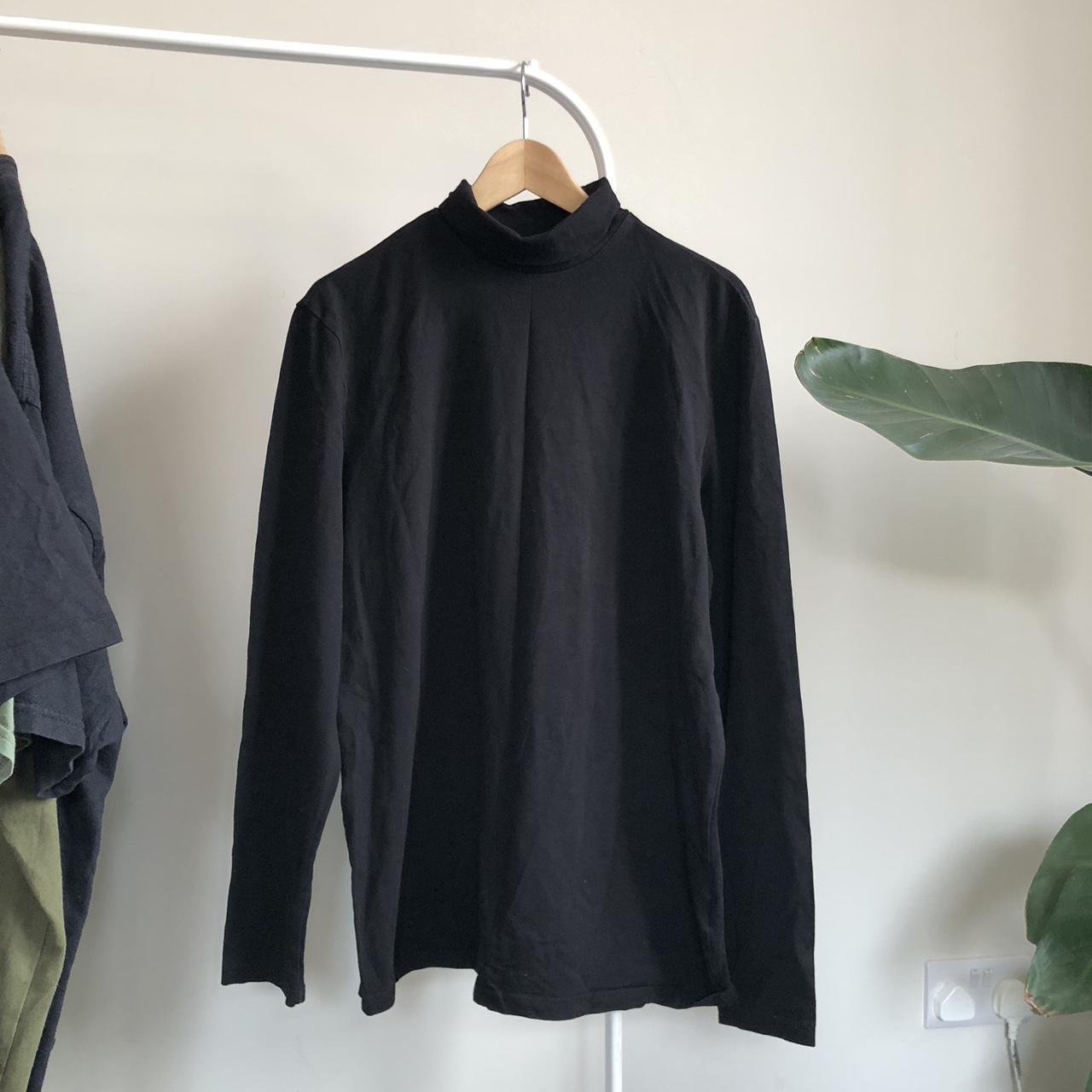 Weekday long sleeve roll neck tee in black #weekday... - Depop