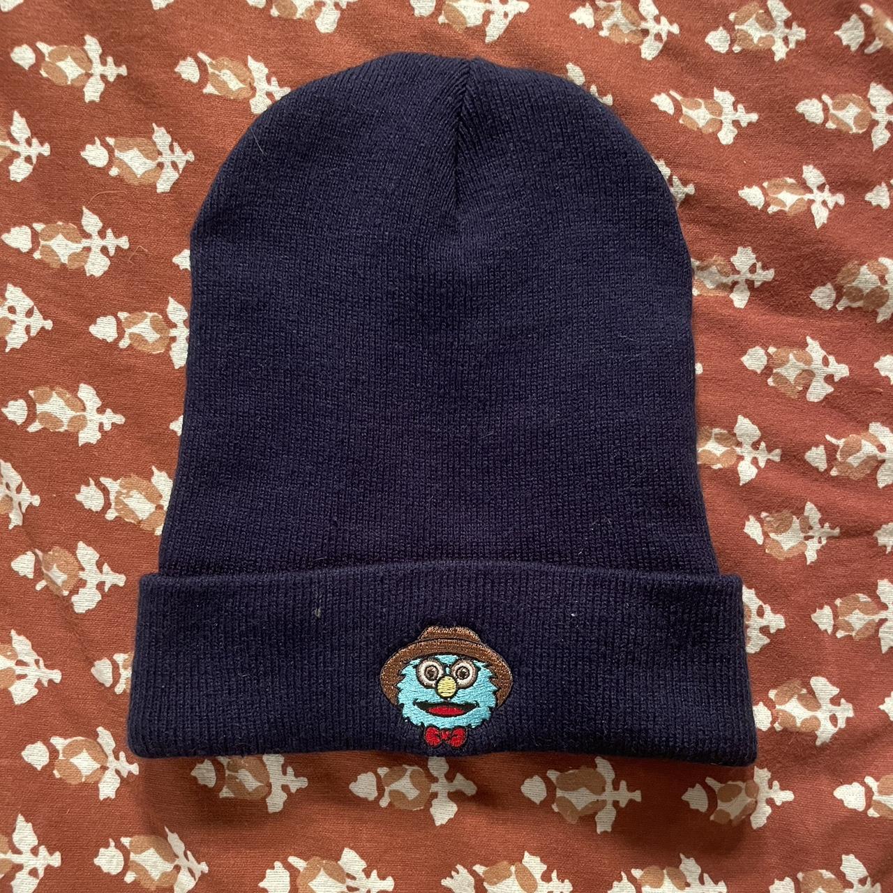 watcher puppet history dark navy beanie this... - Depop