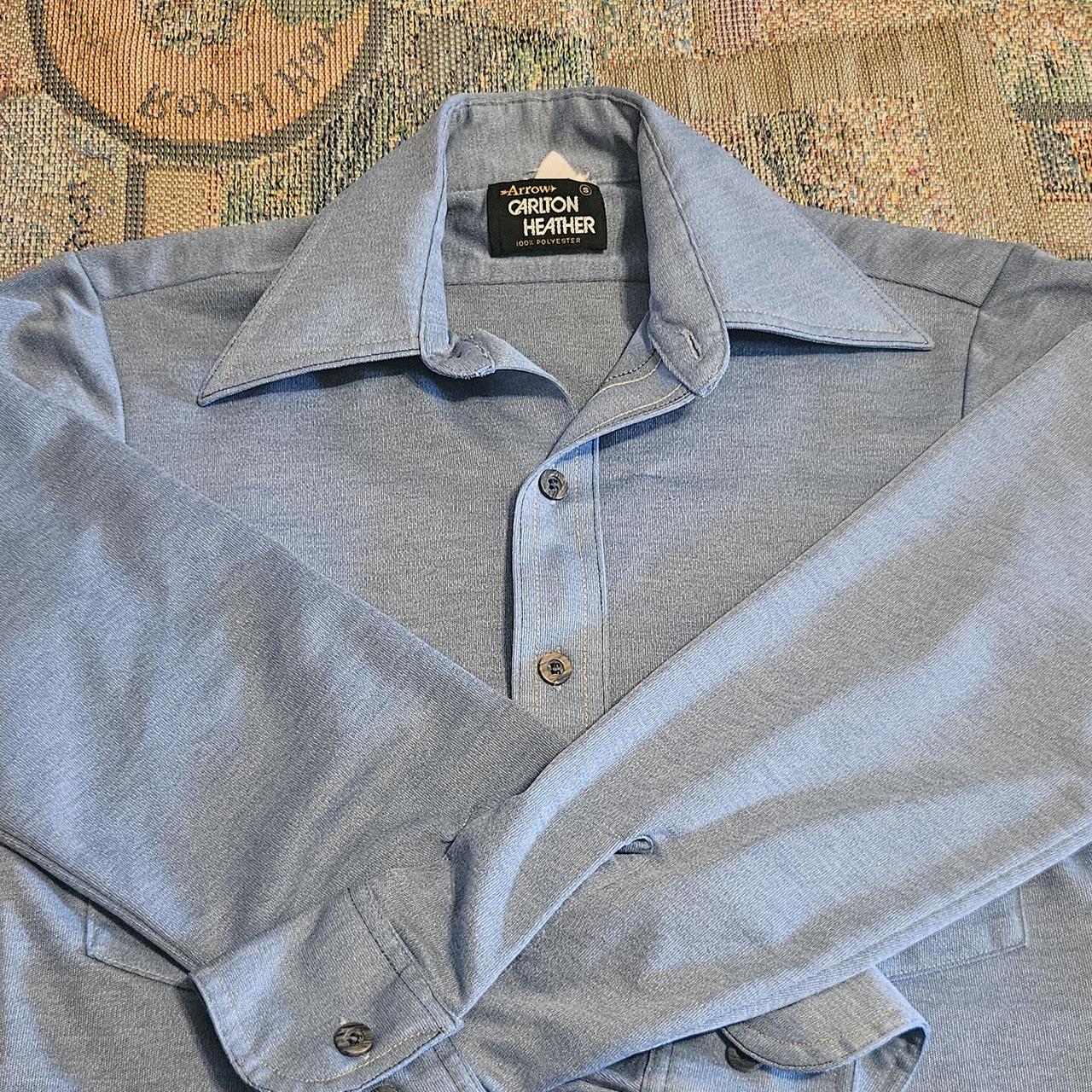 70s arrow carlton heather button-up vintage 70s... | Depop