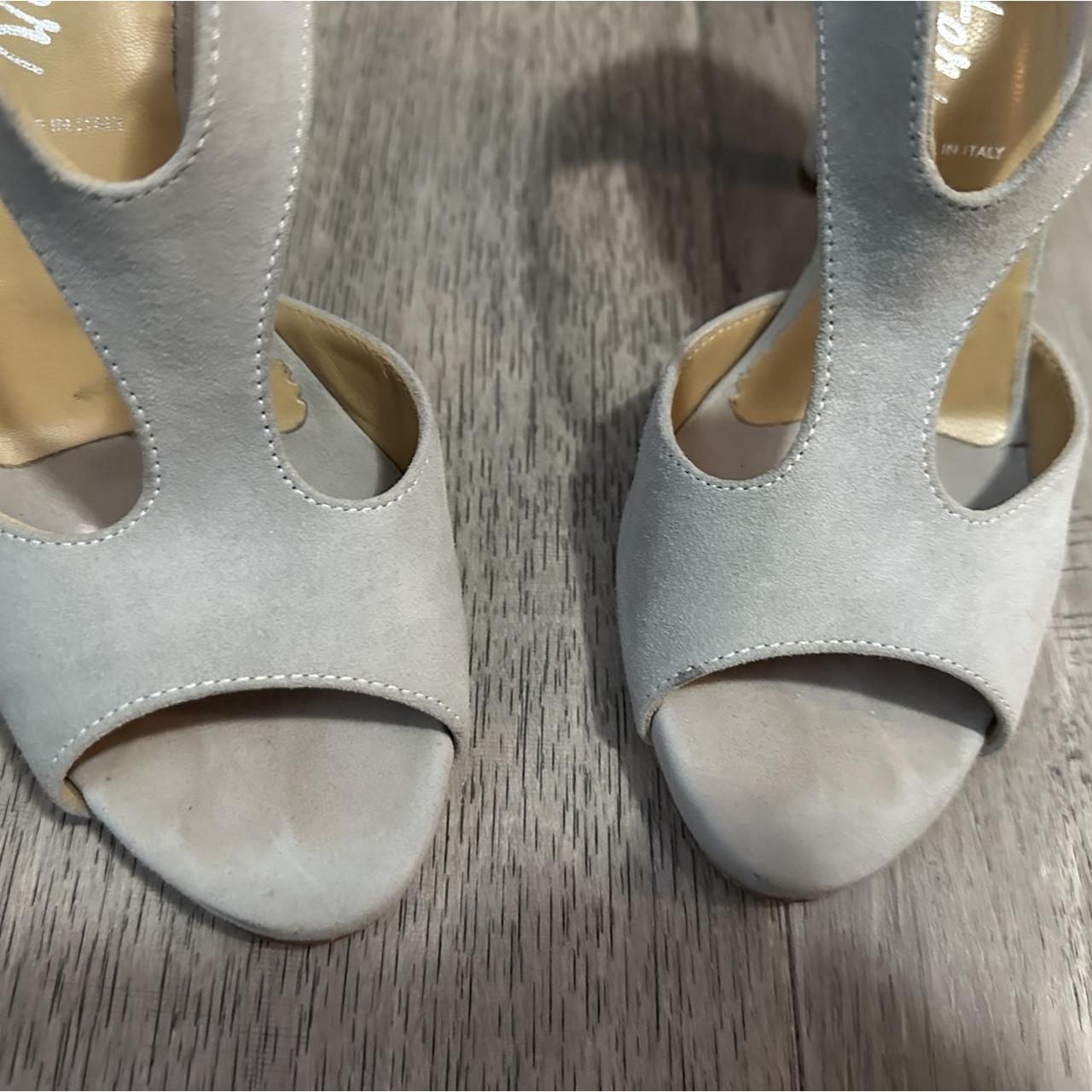 Designer - Butter Light gray shoes with open toe... - Depop
