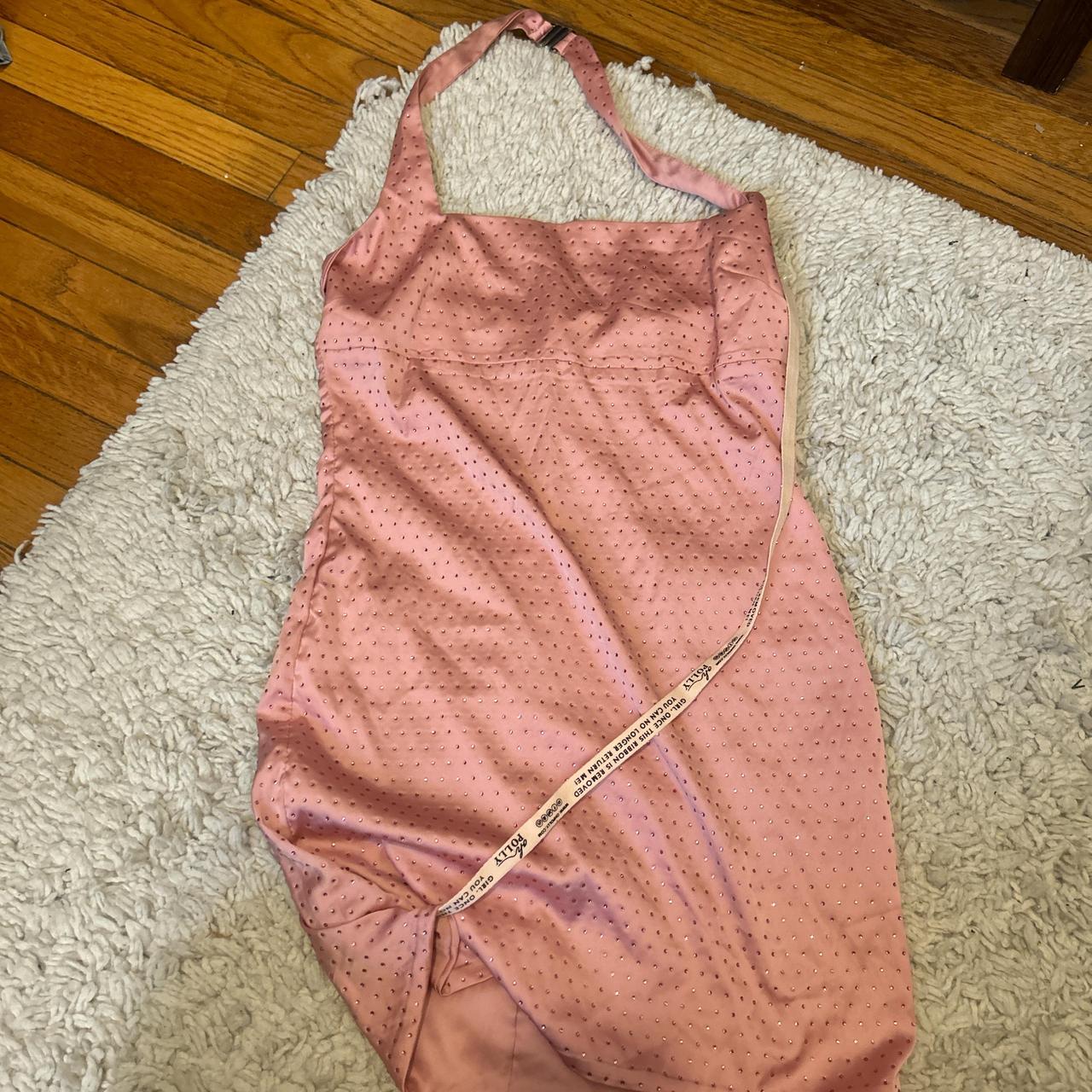 Oh Polly brand New rhinestone Pink halter dress with... | Depop
