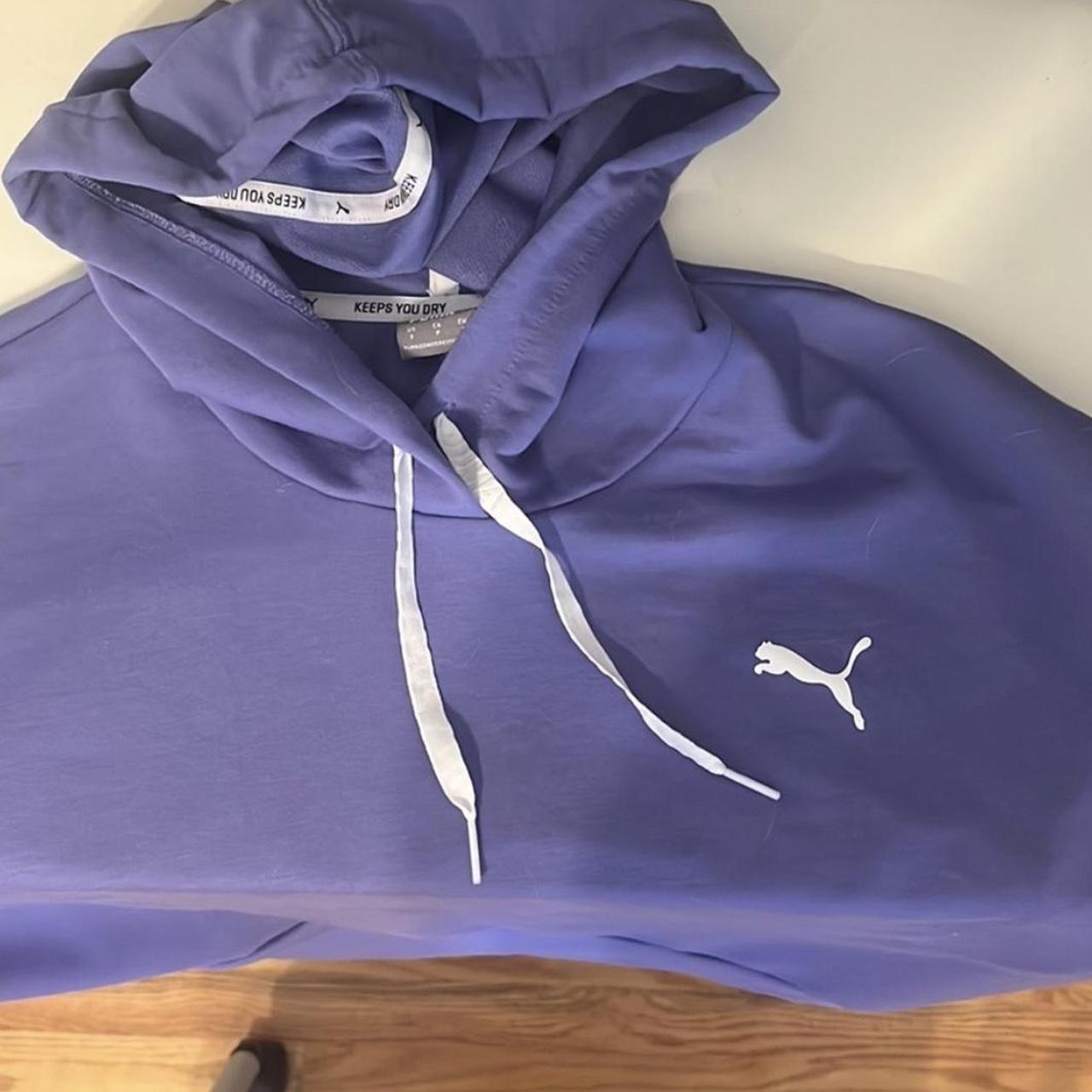 Purple puma sweatshirt, never worn very cute. Size... - Depop