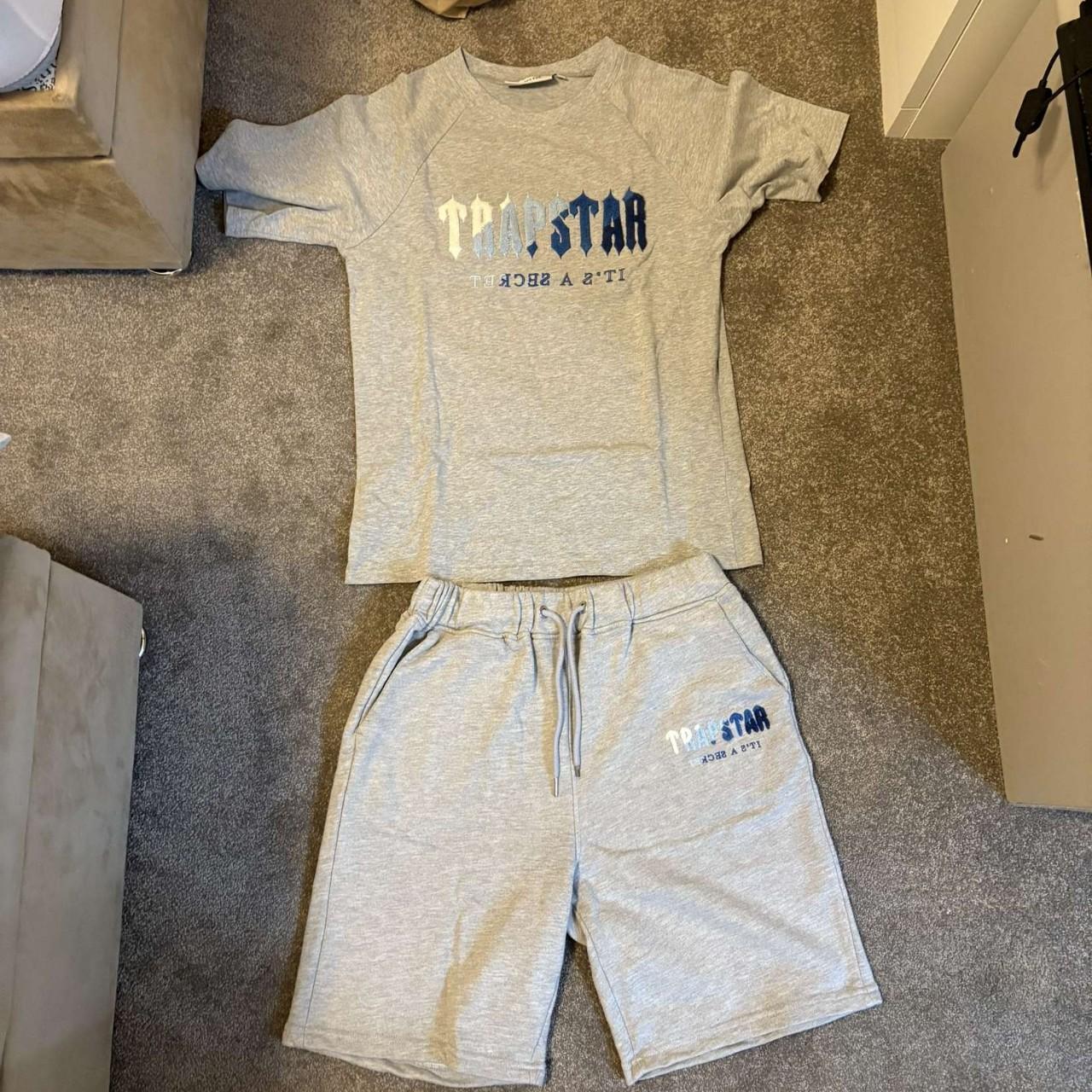 Grey trapstar short set - Depop