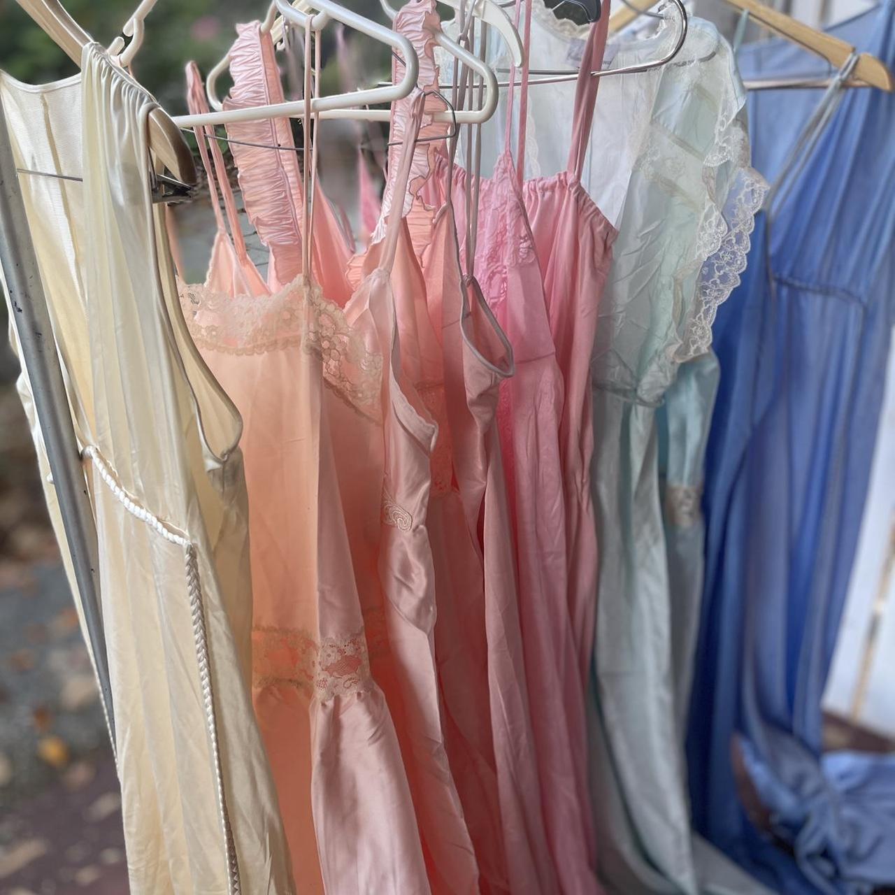 Vintage lingerie slip dresses color way, nighties,... | Depop