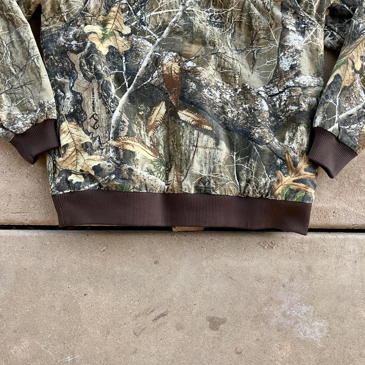 Vintage Brazos Real Tree Camo Workwear Hooded Jacket... - Depop