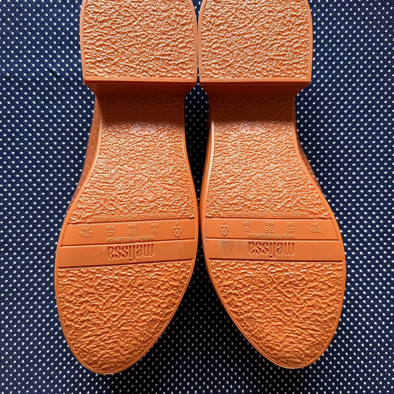 Bright orange Melissa brand slip on shoes in great... - Depop