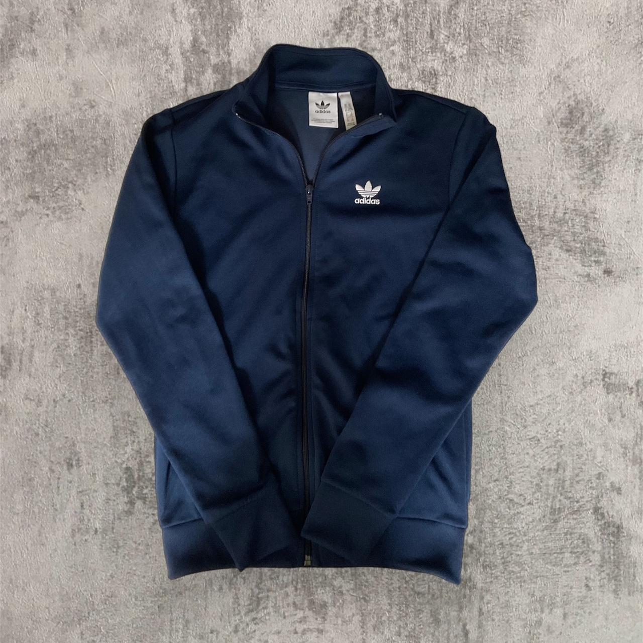 Adidas Navy Blue Zip Up Jacket For Men Or Depop