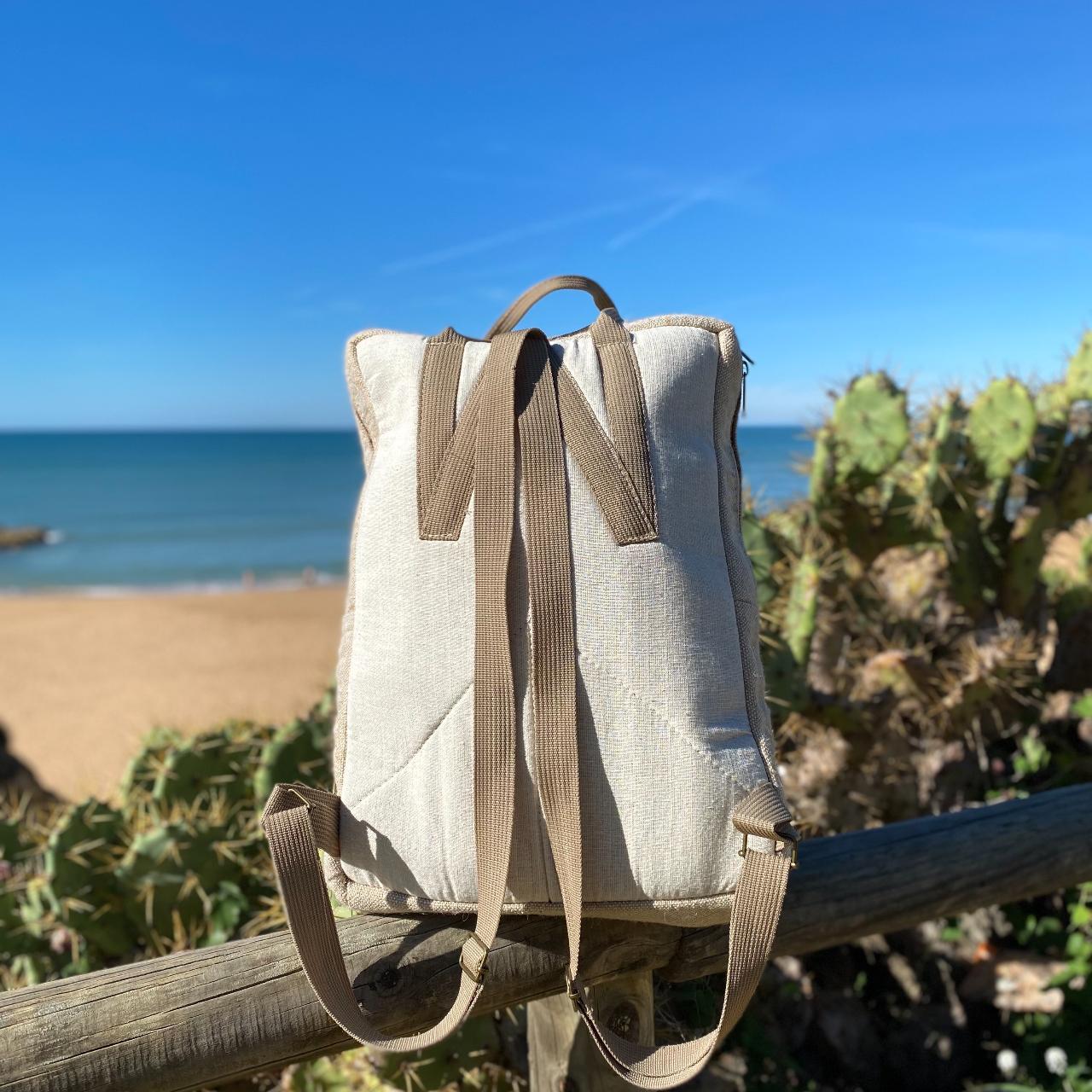 NATURAL HEMP BACKPACK | 100% Natural | Made In Nepal... - Depop