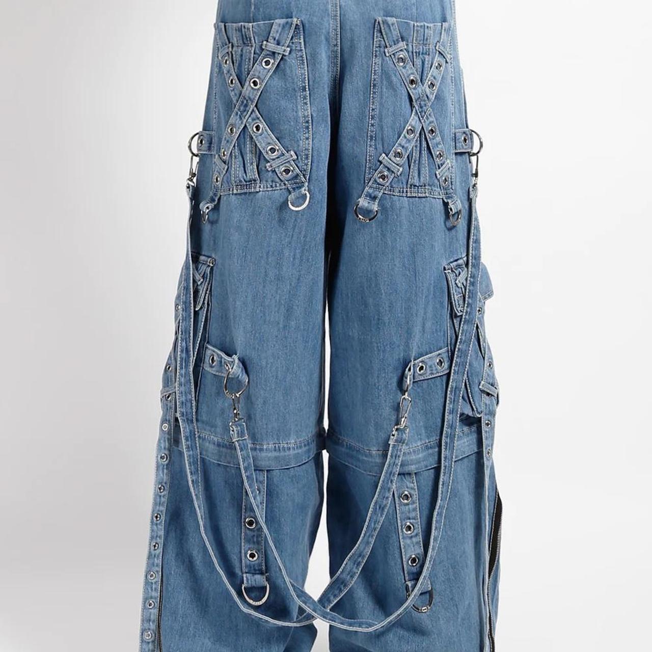 X-STRAP PANT LIGHT BLUE DENIM SIZE S! -i bought the... - Depop