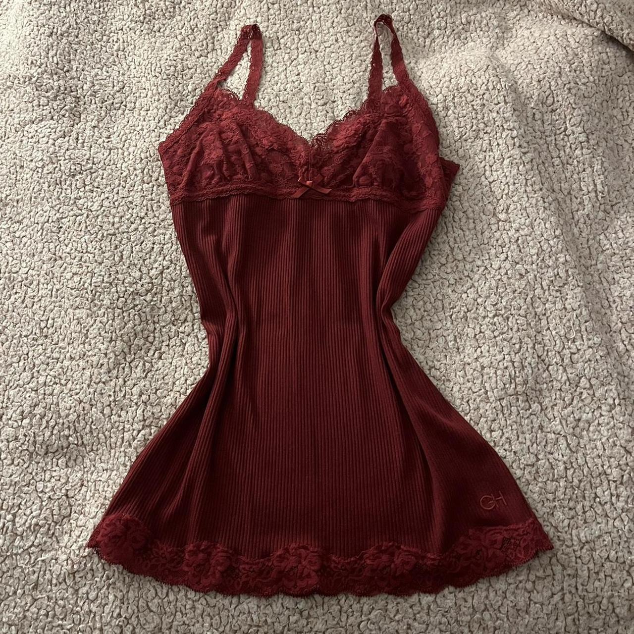 Women's Burgundy and Red Vests-tanks-camis | Depop