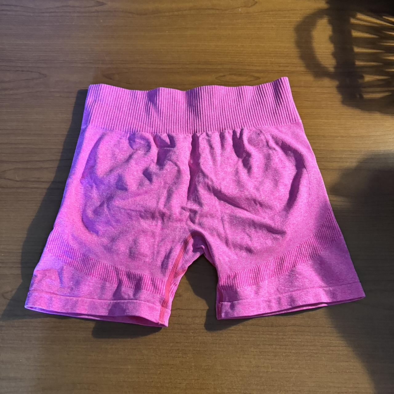 Womens Hot Pink Workout Shorts Were Worn A Bit But Depop
