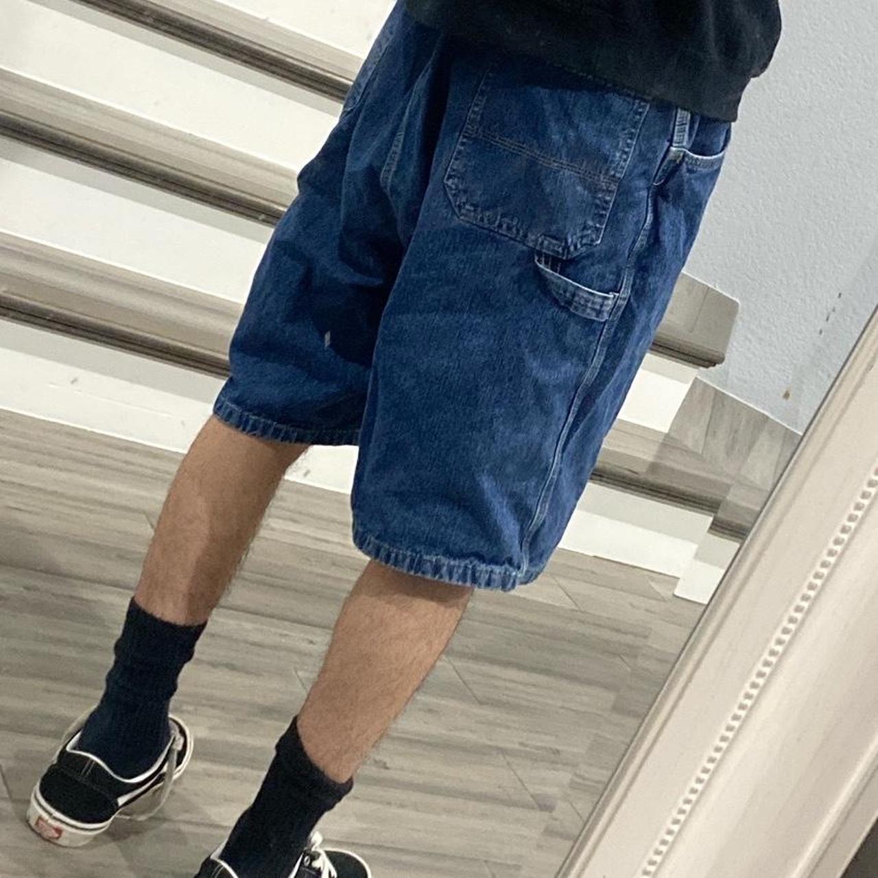 Wrangler jorts Measurements Waist 42 inches... - Depop