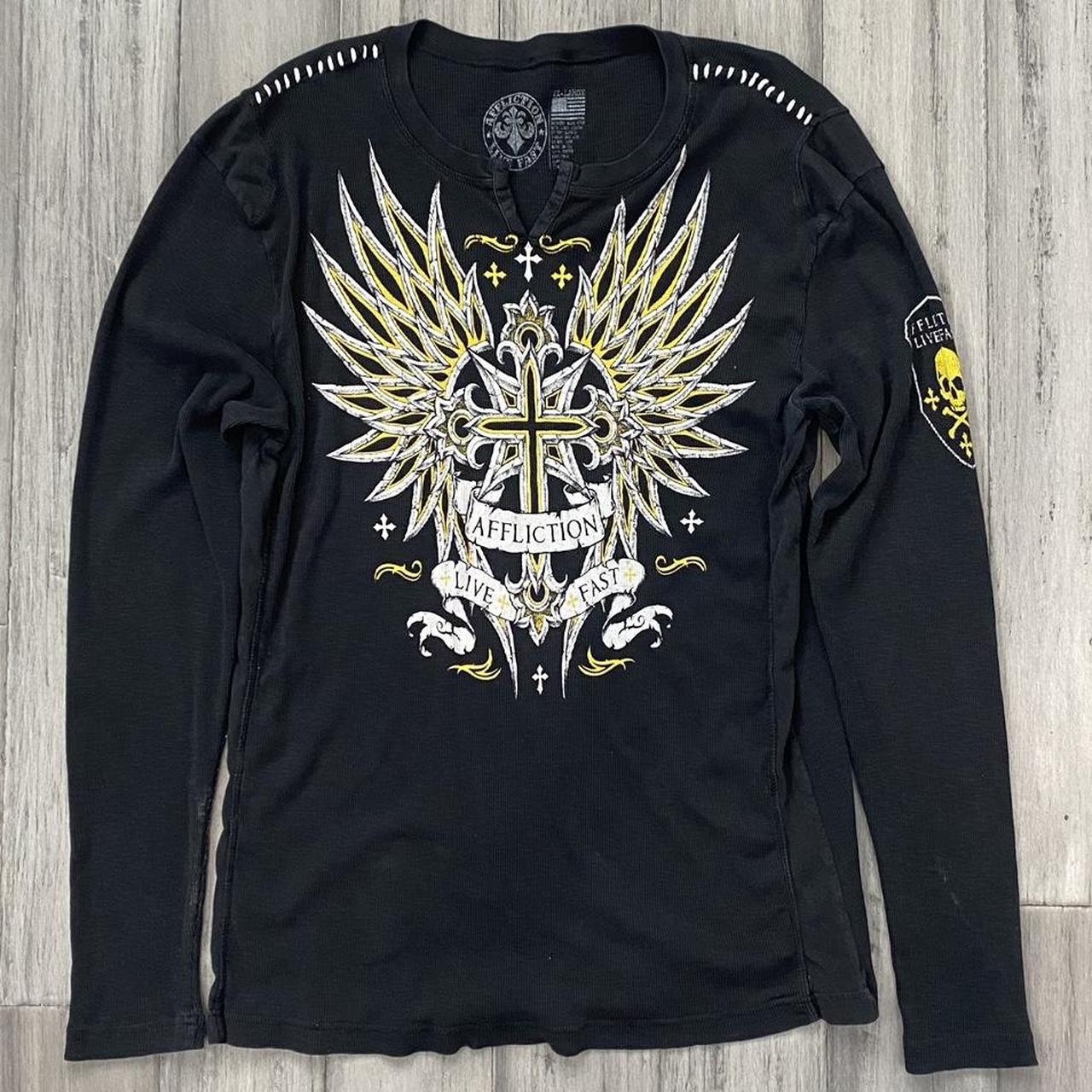 Affliction long sleeve Size XL #affliction... - Depop