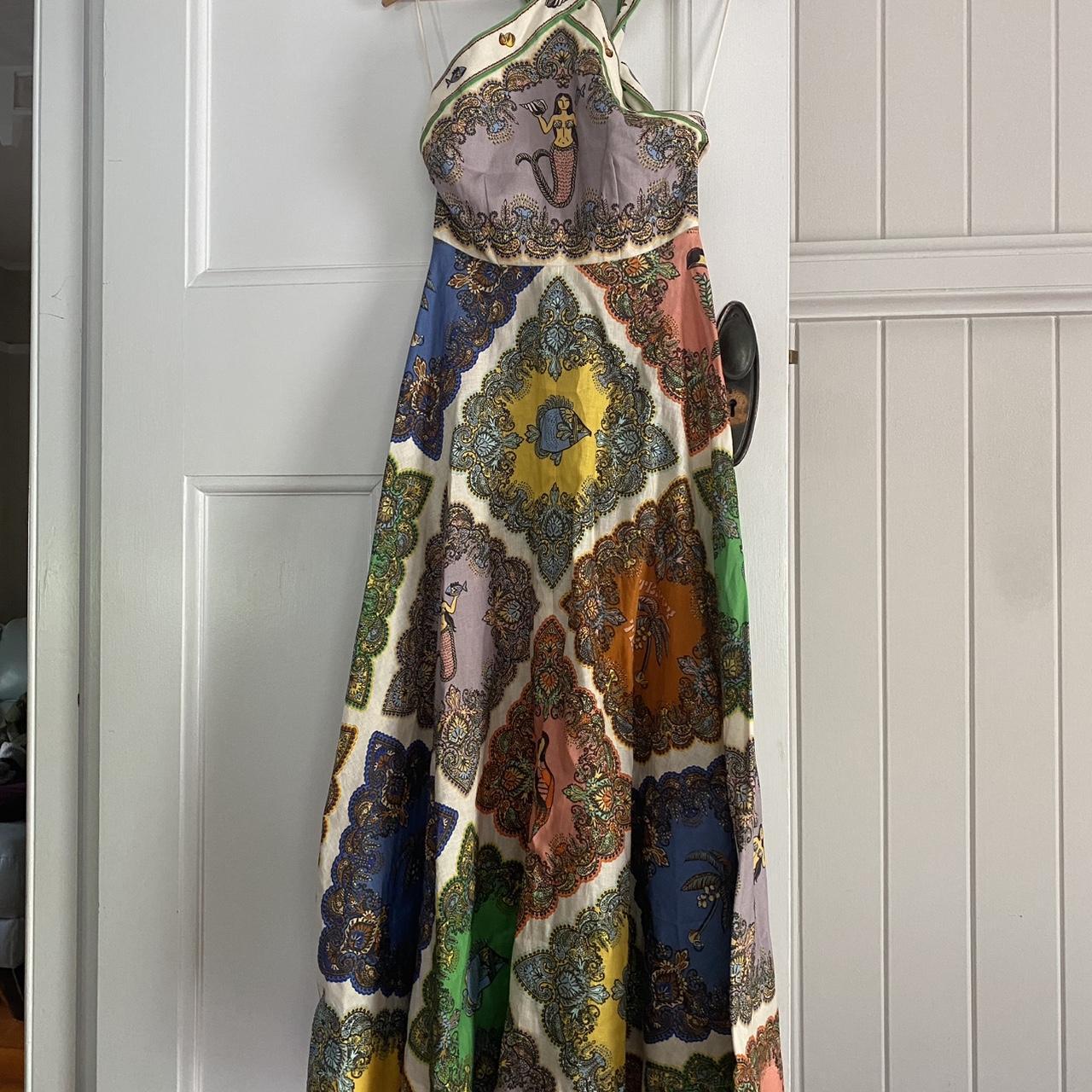 BNWT Alemais trippy troppo halter dress size... | Depop