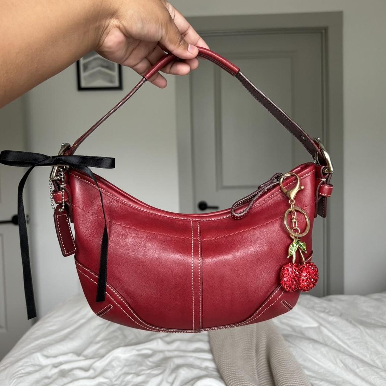 Vintage Coach Soho Hobo Cherry Red Gorgeous Color... - Depop