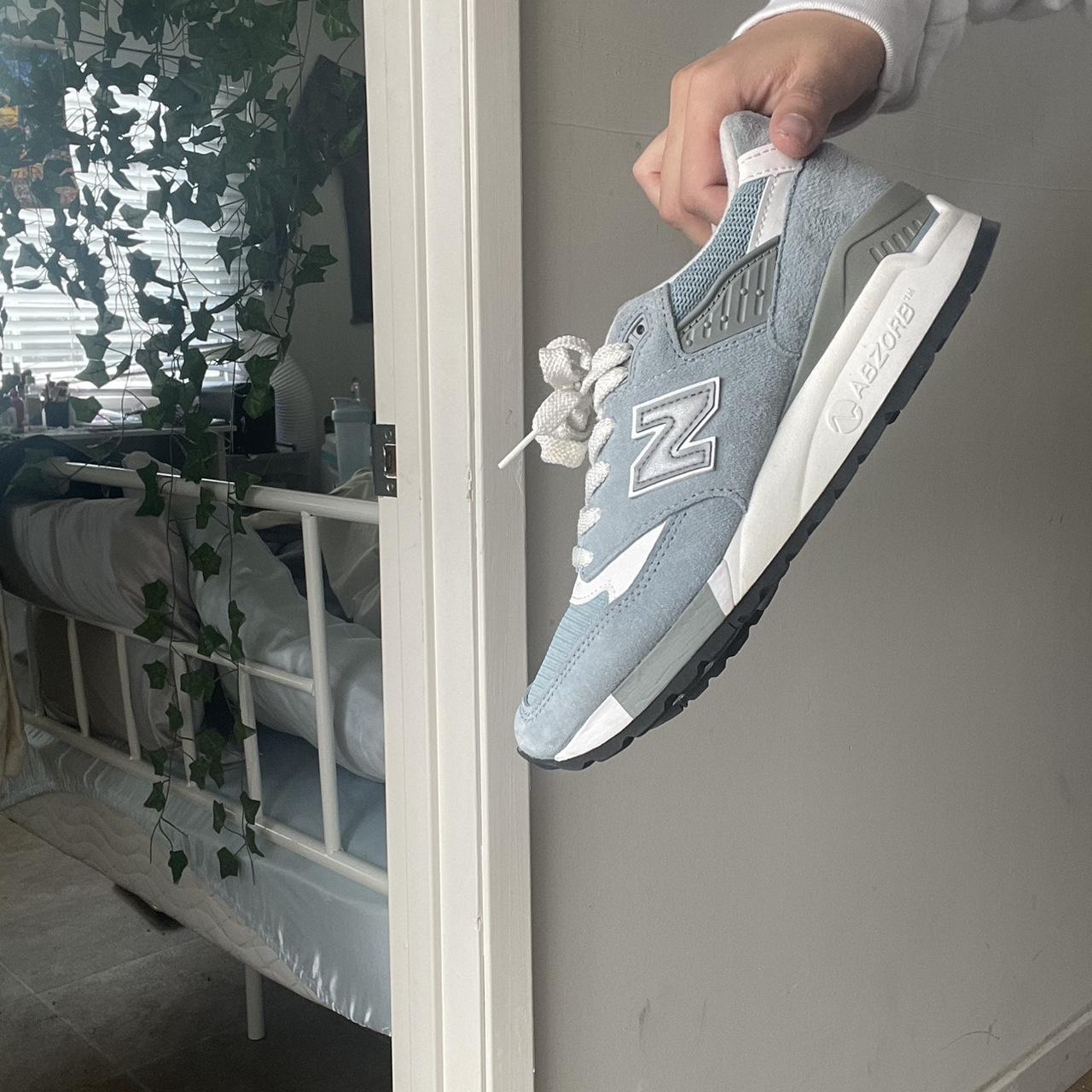 New balance light blue sneakers 998 - Depop