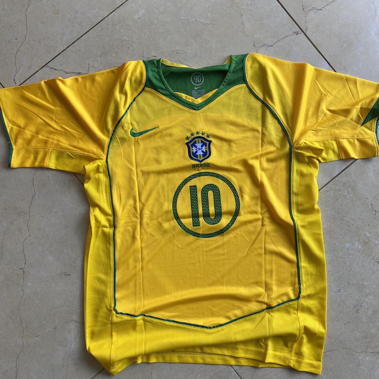 Brazil Home 2004 Ronaldinho Kit Size L Men’s... - Depop