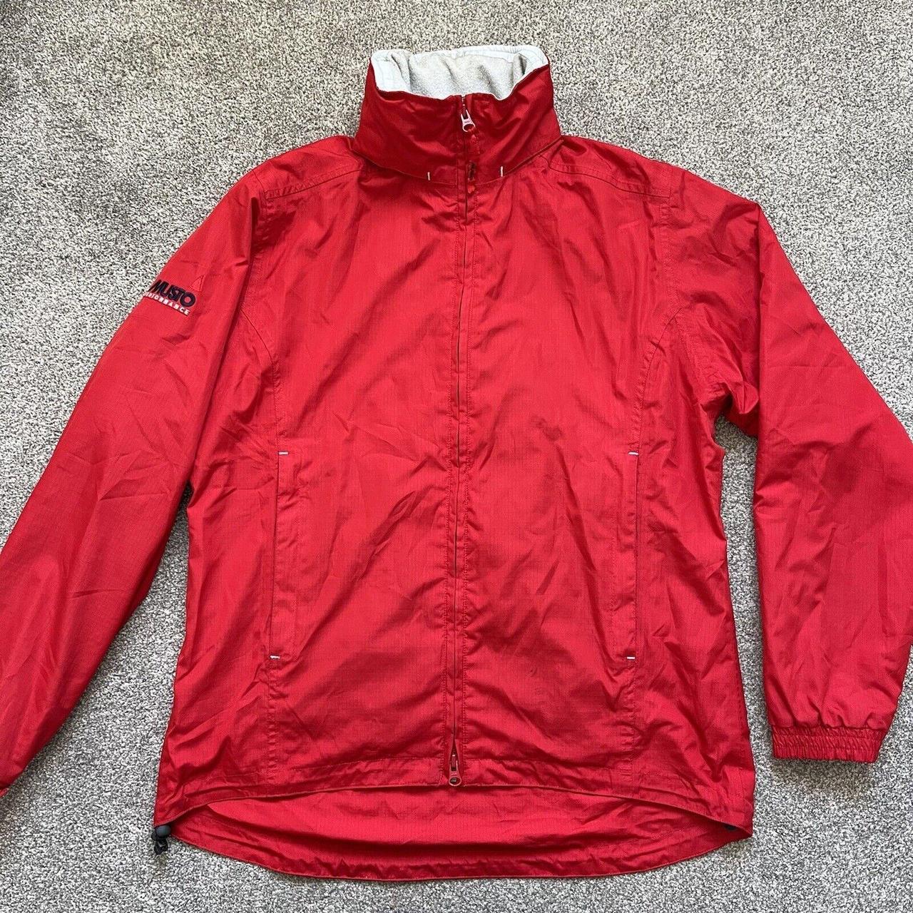 Musto Women’s 10 Red Jacket Zip-up Hooded Fleece... - Depop