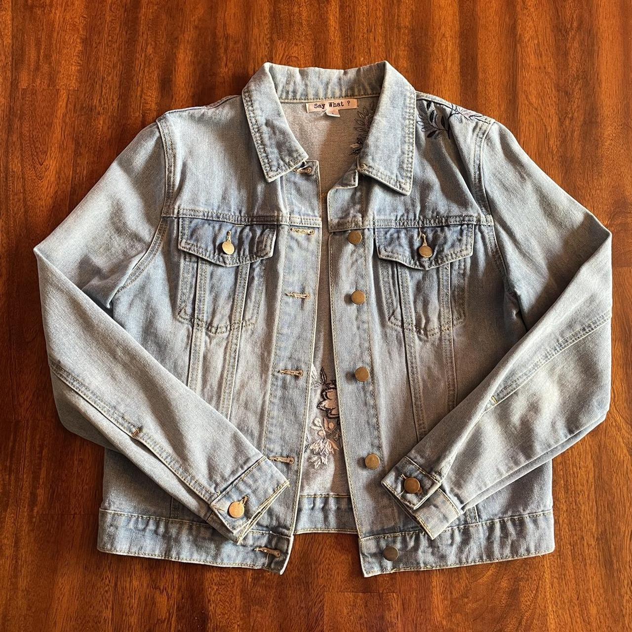 Say What? Women's Blue Jacket | Depop