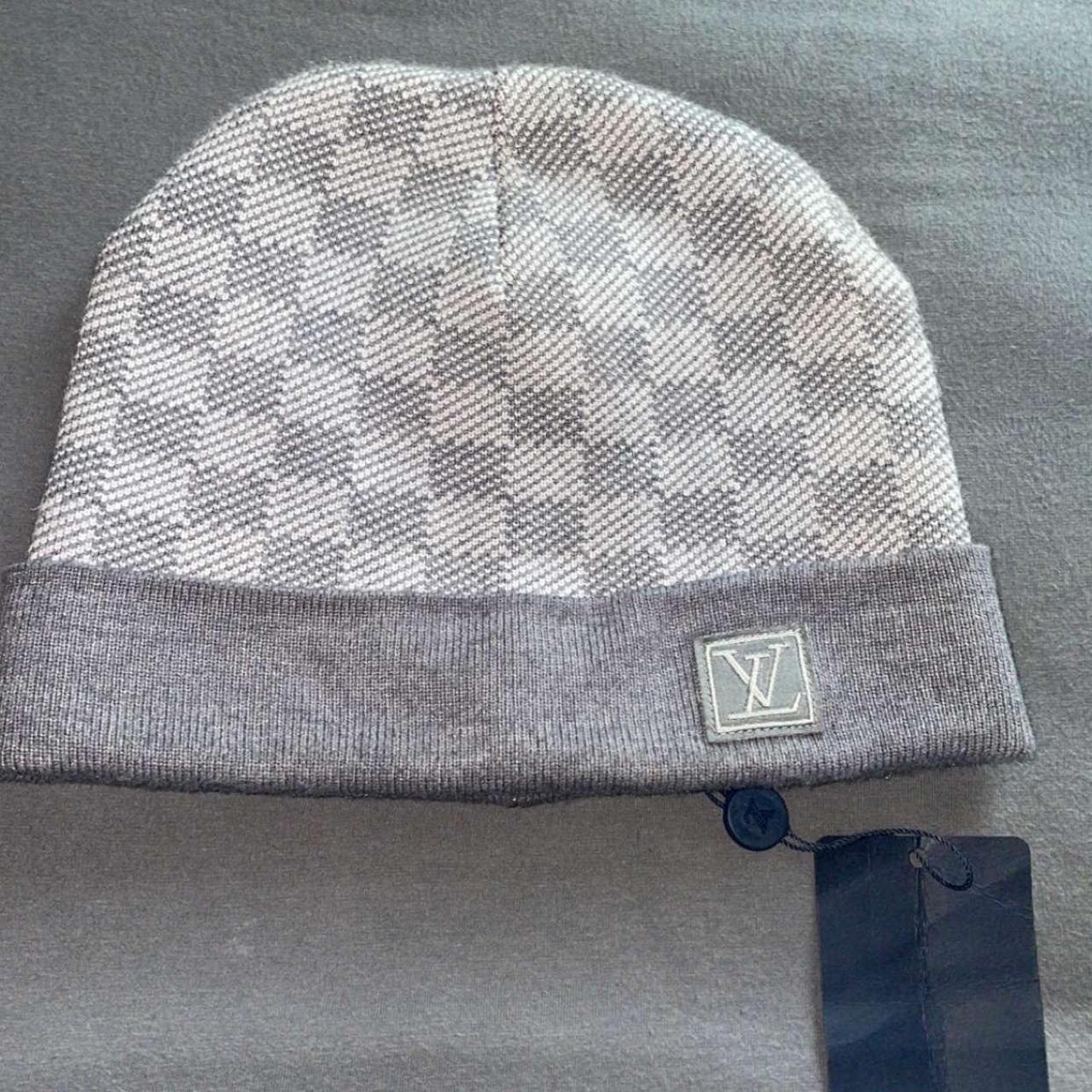 Grey LV beanie -100% Authentic -With tags -Perfect... - Depop