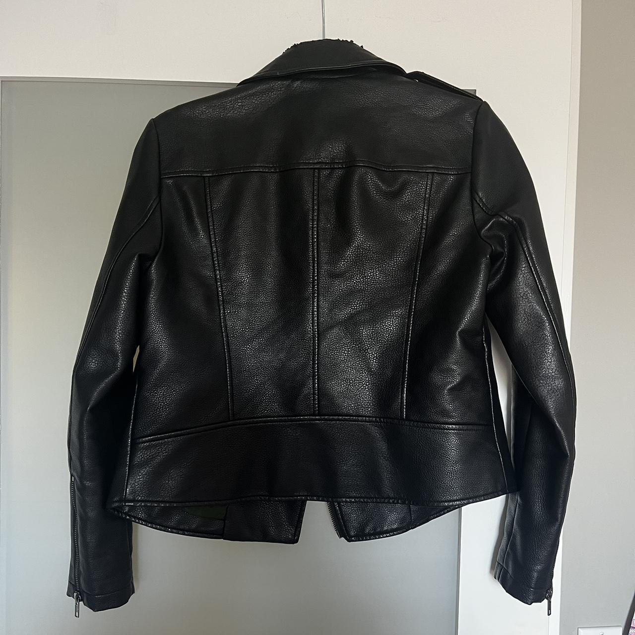 Urban Outfitters Leather Jacket Fits true to size... - Depop